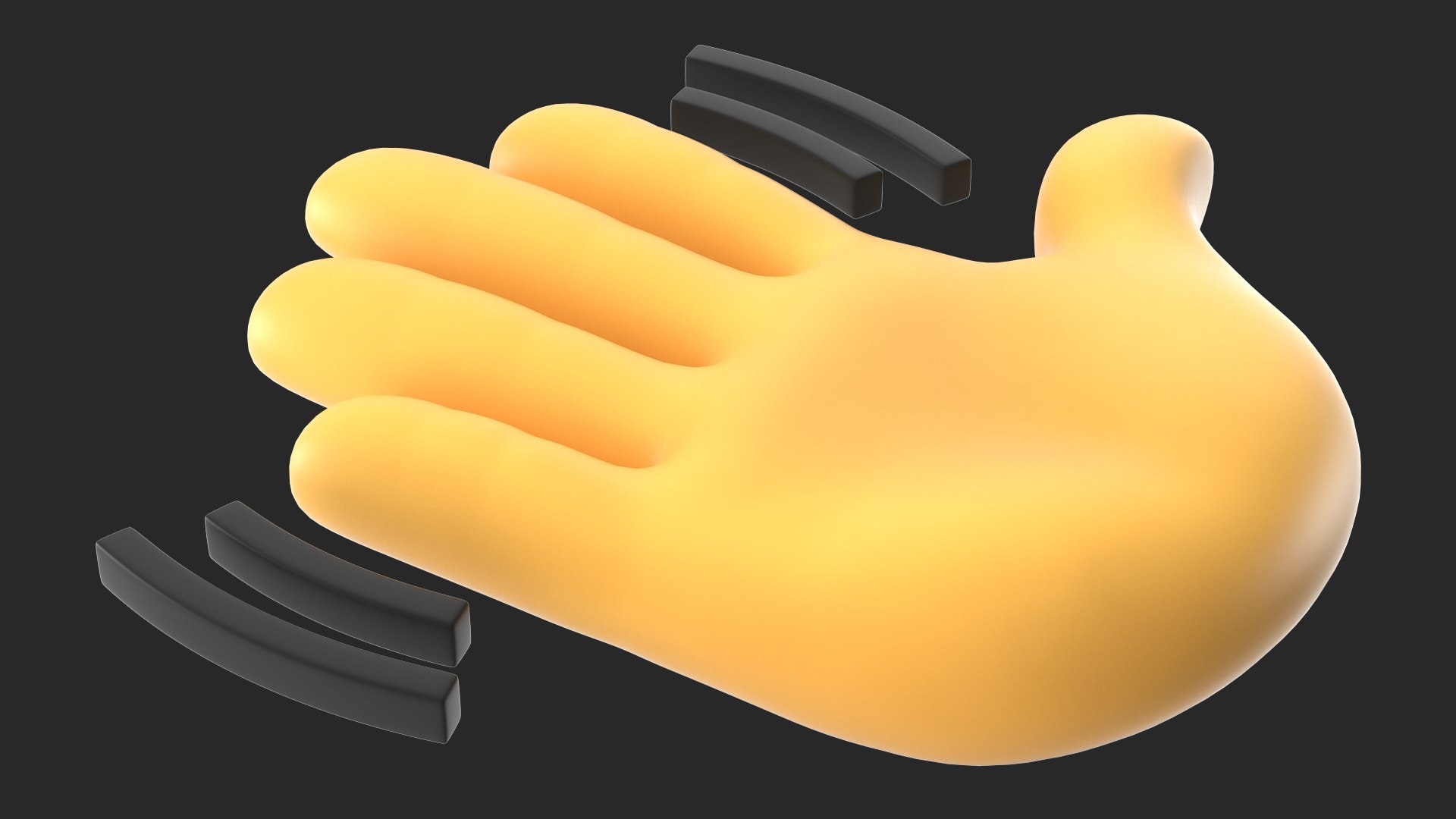 3D waving hand emoji model - TurboSquid 1550816