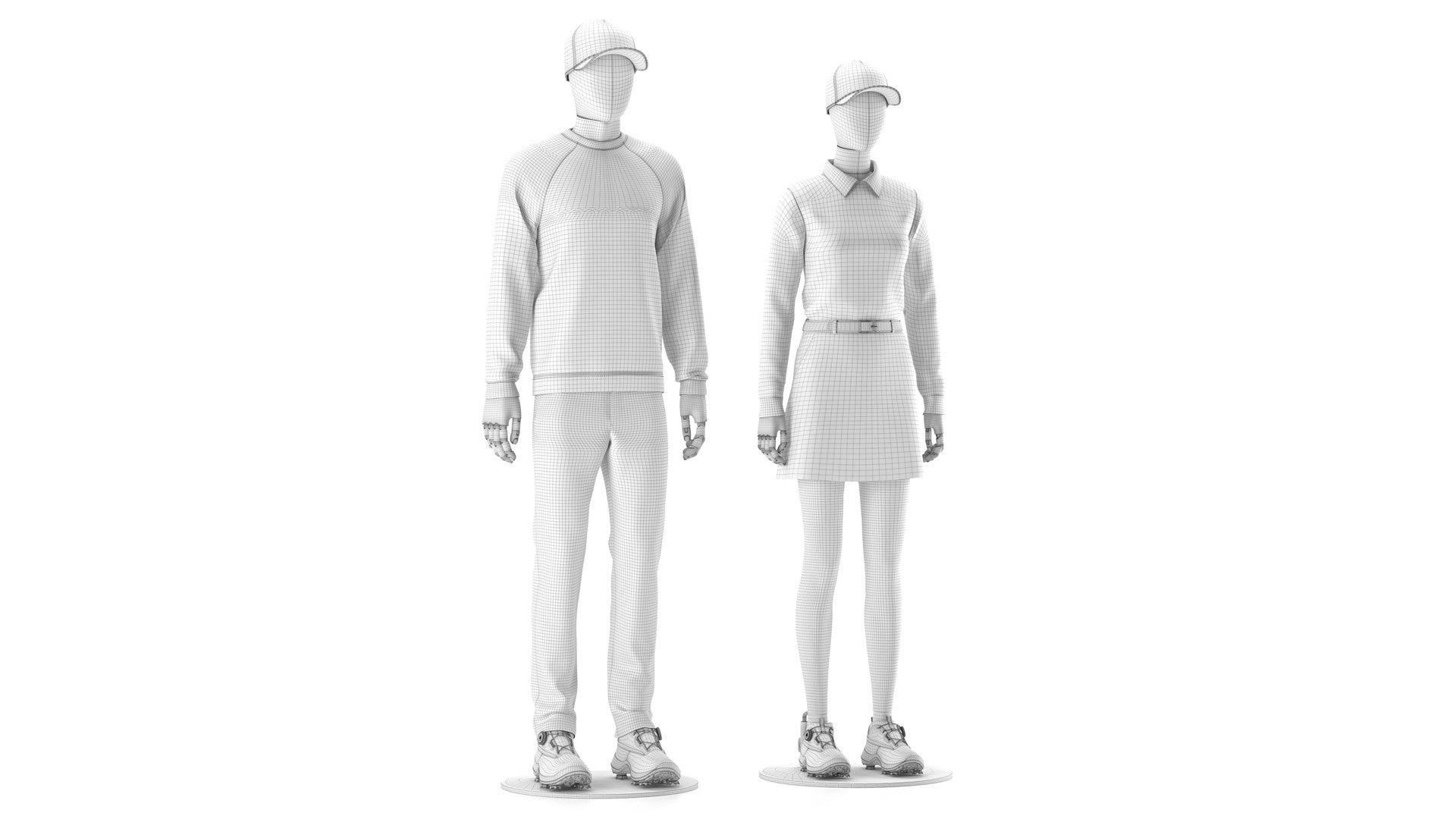 Golf Clothes Mannequin Set 3D Model - TurboSquid 2088830