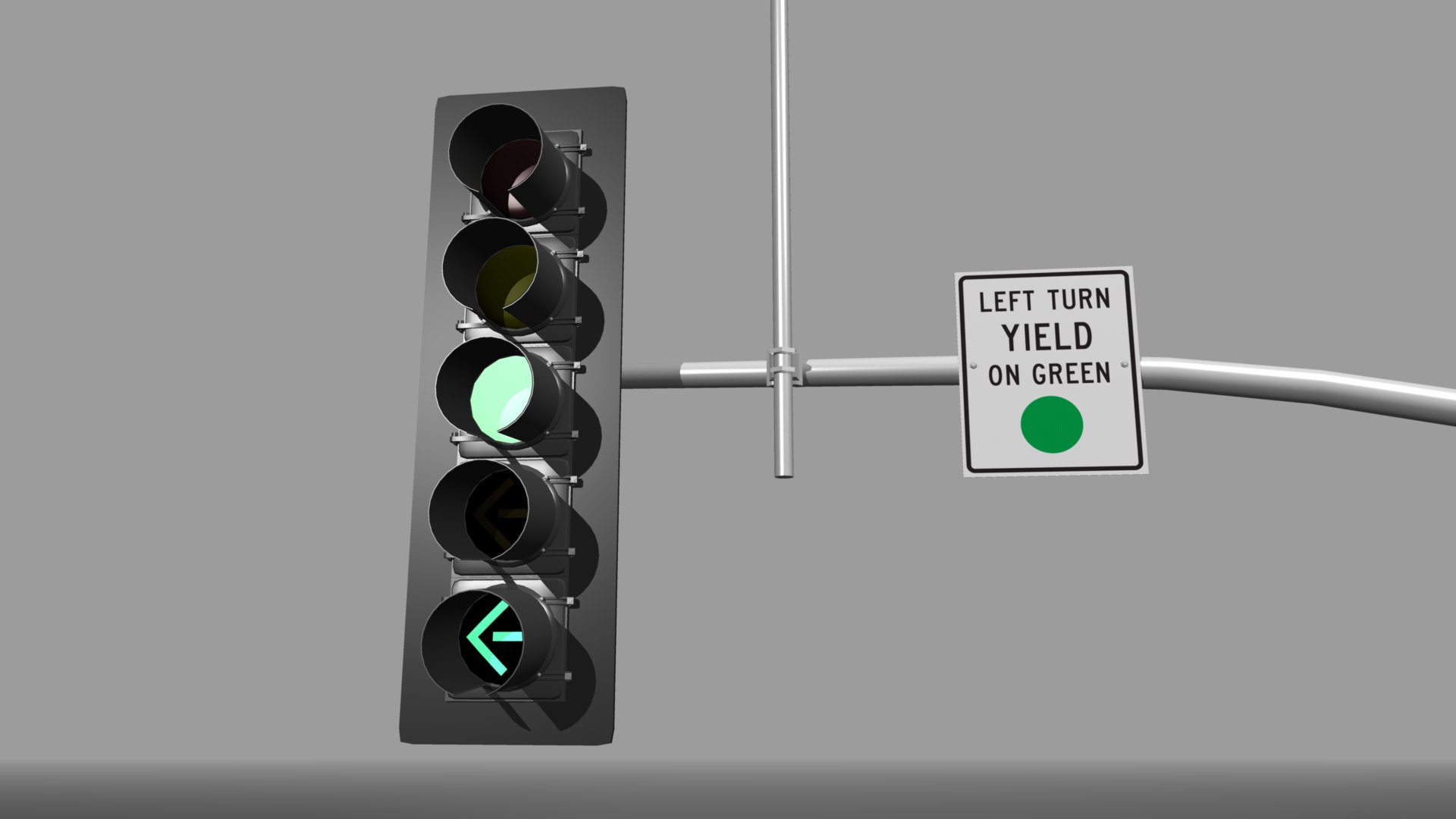 3d Model California Traffic Signal