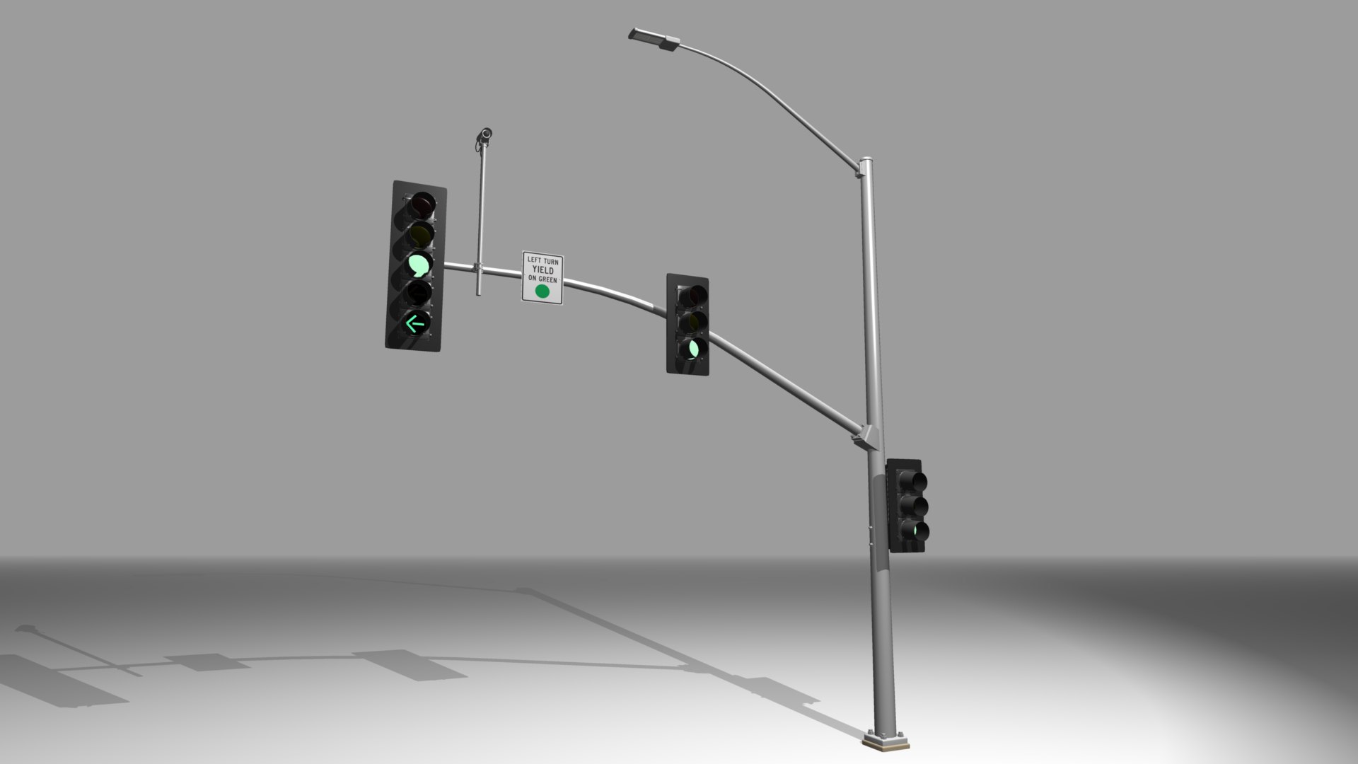 3d Model California Traffic Signal