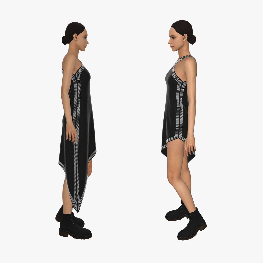 Crooke Dress Marvelous Designer Or Clo3D ZPRJ 3D Model - TurboSquid 2168800