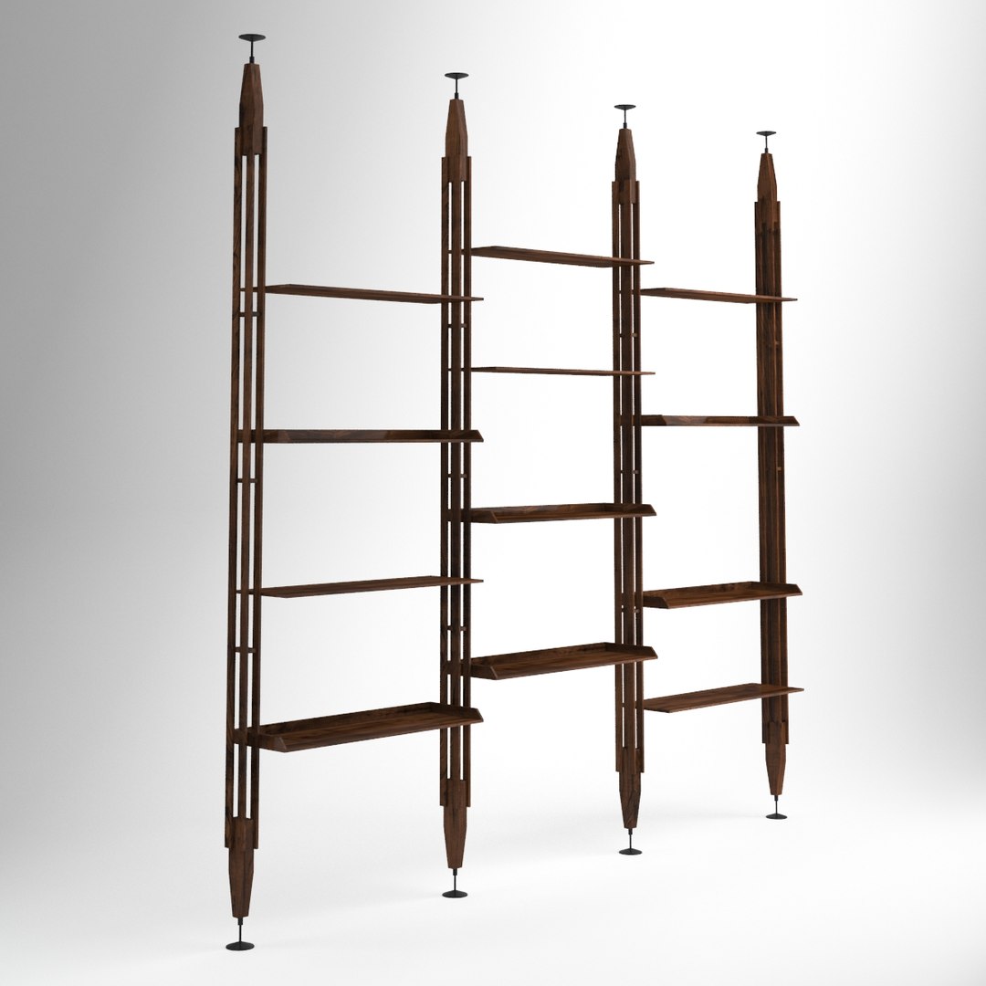 3D bookshelf 01 - TurboSquid 1496889