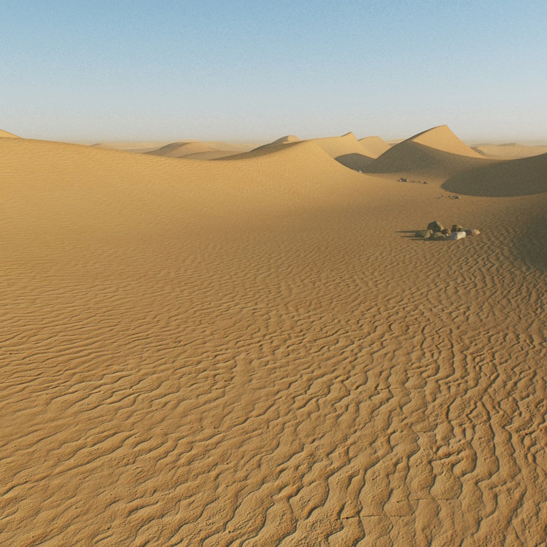 3d stones realistic desert