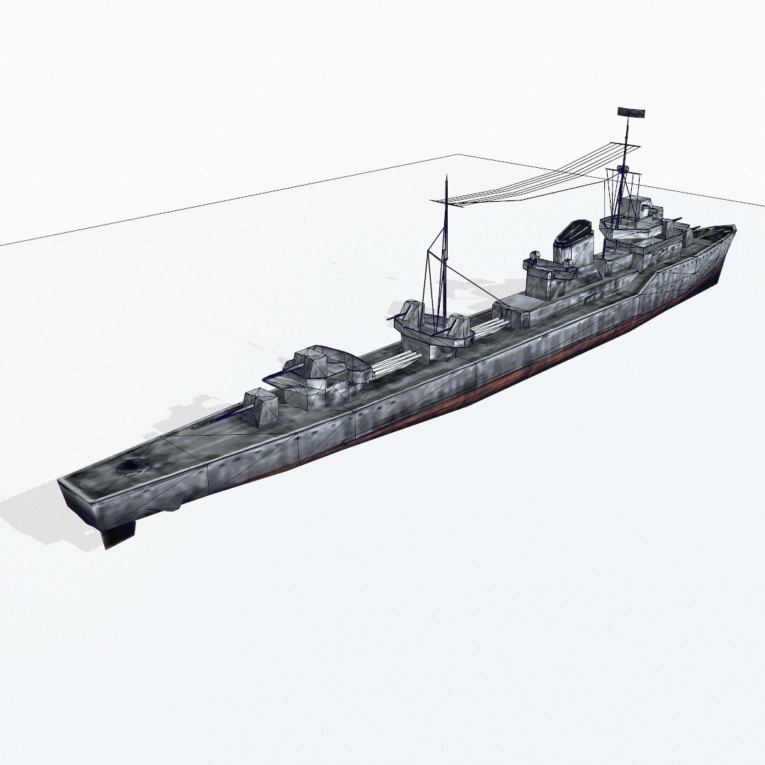 Gnevny Class Destroyers 3ds
