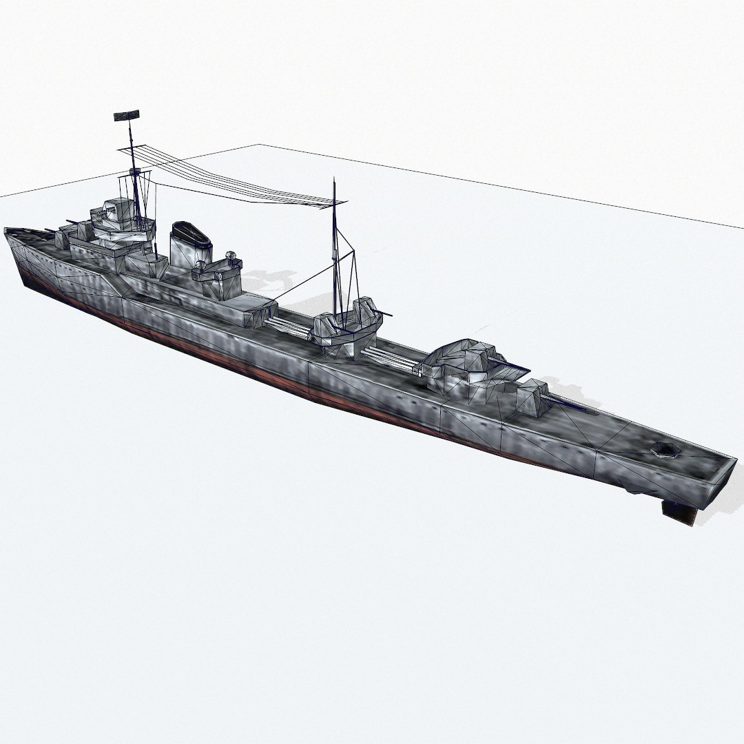 Gnevny Class Destroyers 3ds