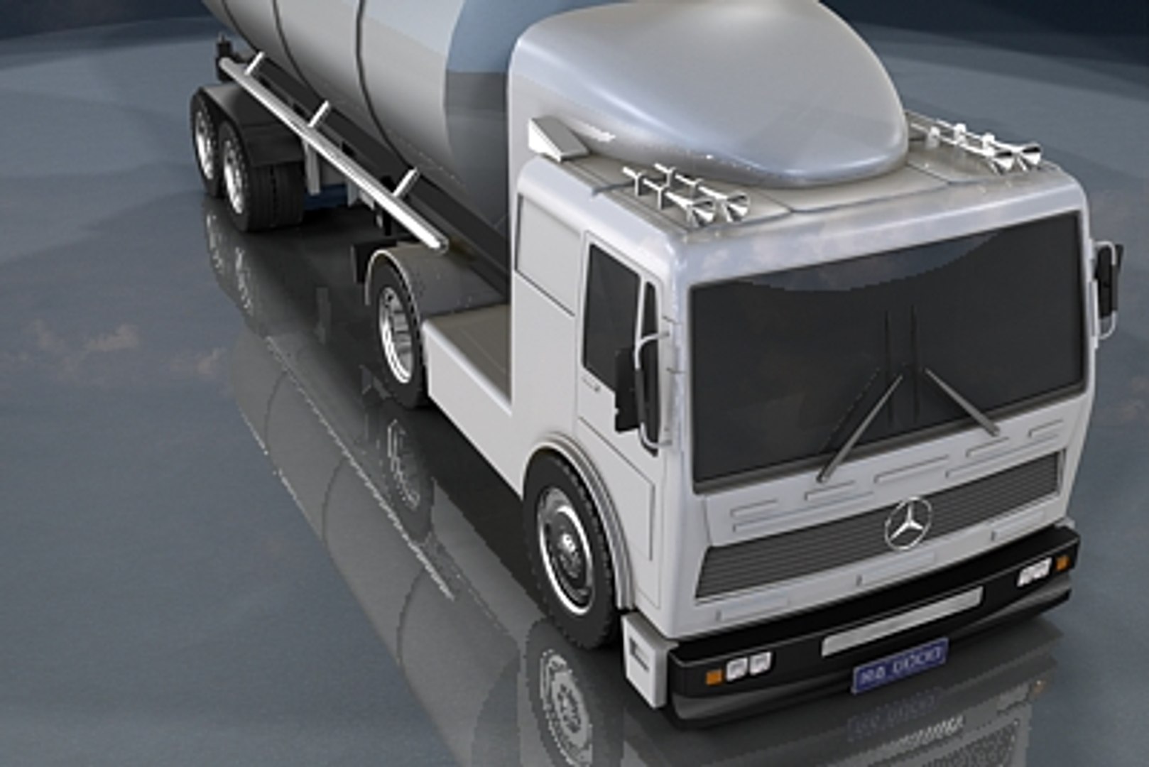 Truck Mercedes Pickup 3d Model