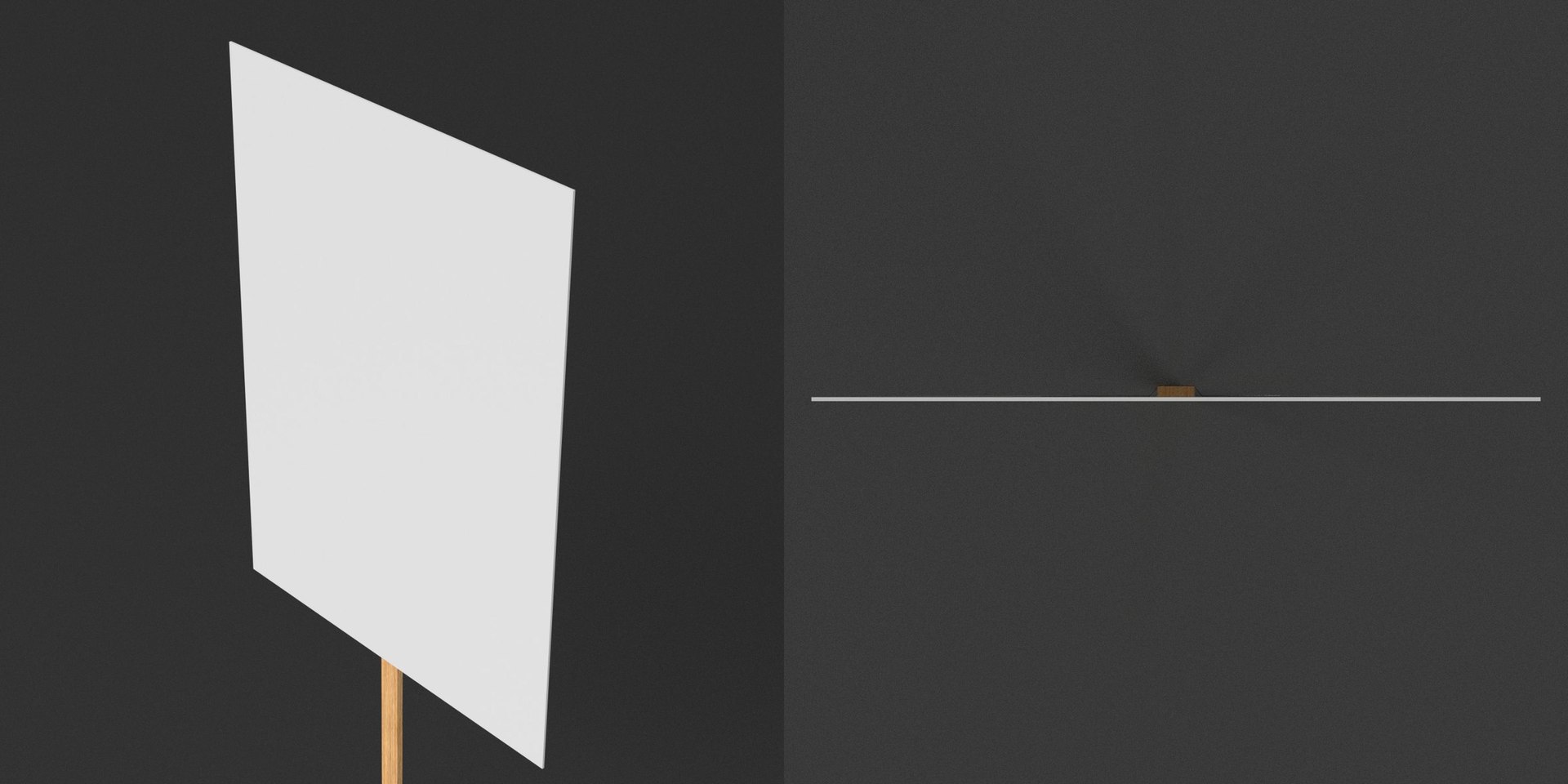 Handheld protest sign 3D - TurboSquid 1420216