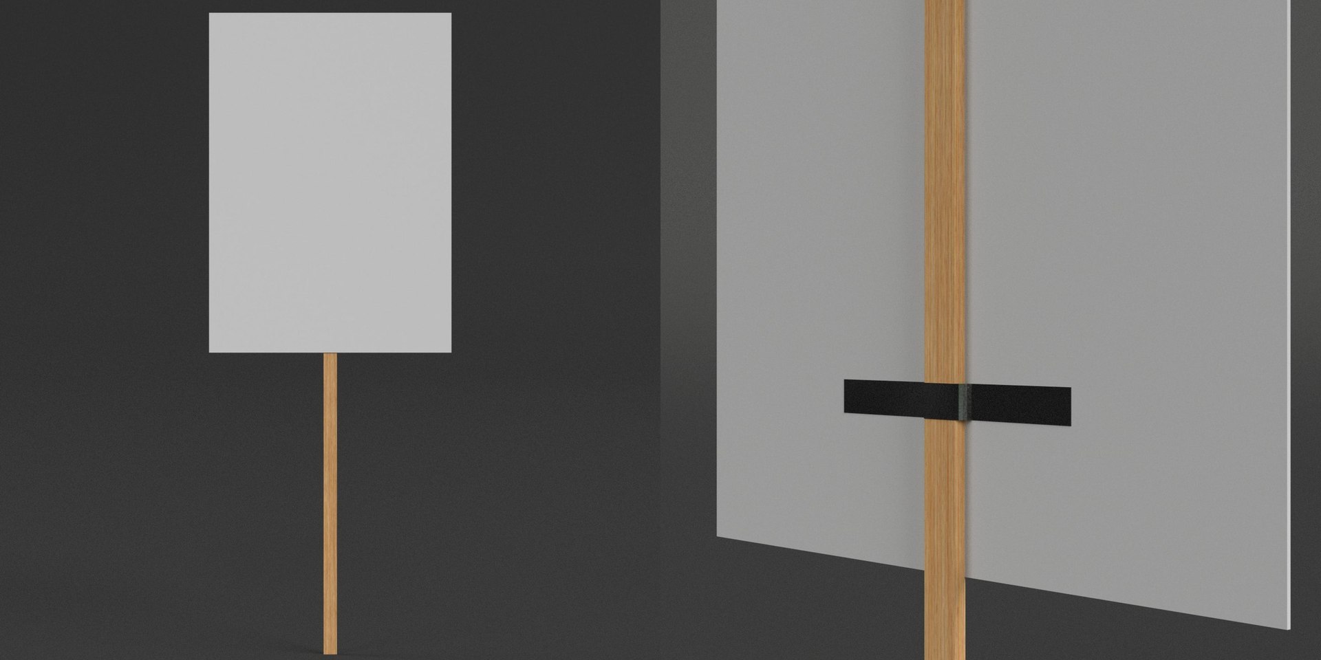 Handheld protest sign 3D - TurboSquid 1420216