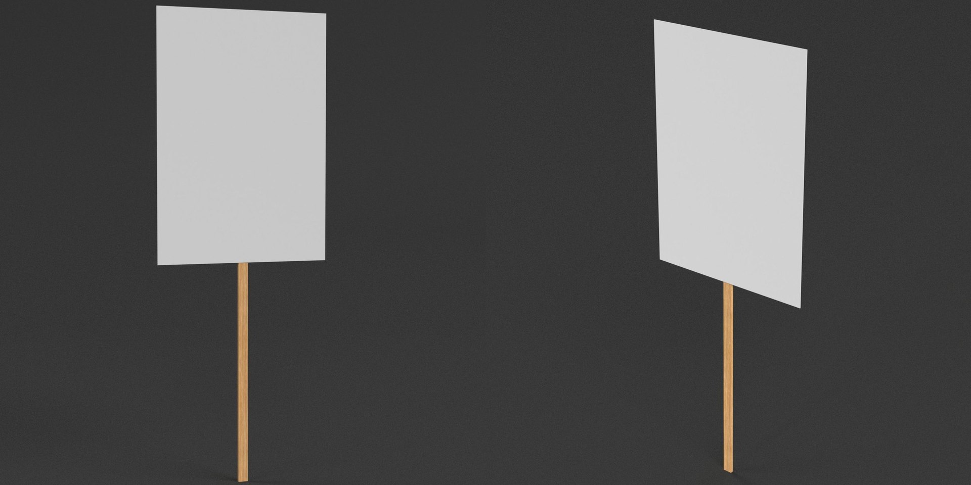 Handheld protest sign 3D - TurboSquid 1420216