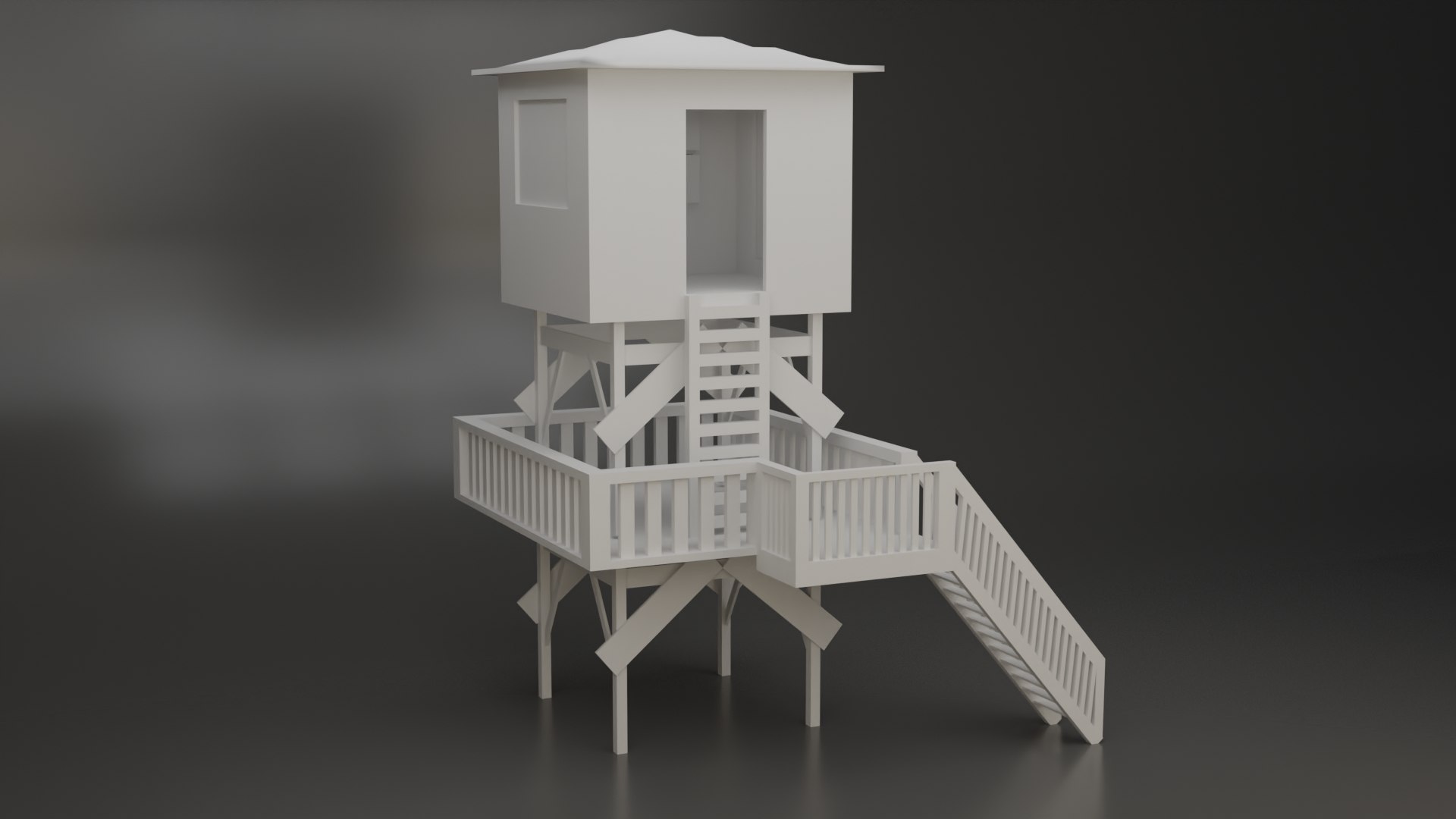 3D Lifeguard Hut - TurboSquid 1729255