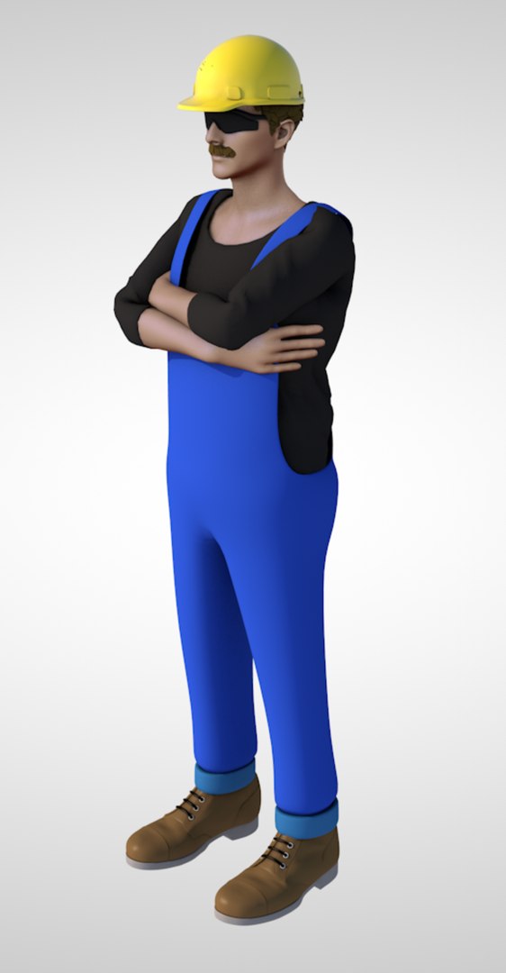 3D Model Male Man People Workman - TurboSquid 1511761