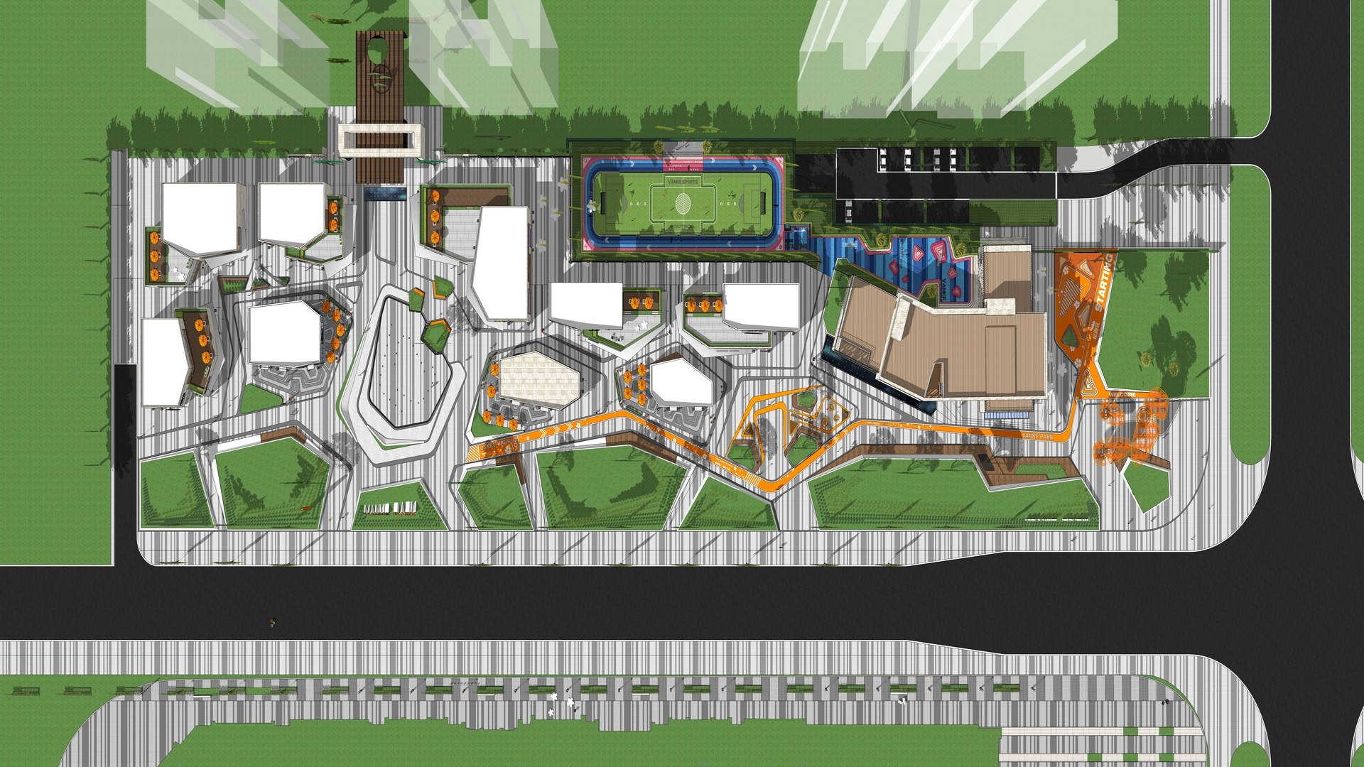 SHOPPING MALL LANDSCAPE ARCHITECTURE Model - TurboSquid 2210532