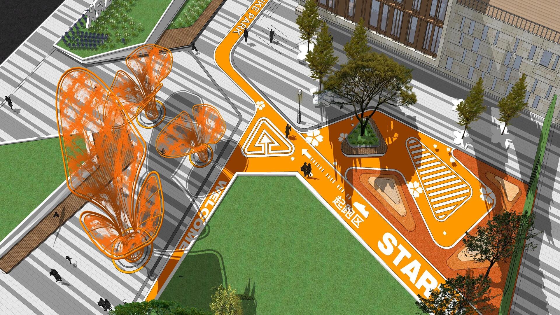 SHOPPING MALL LANDSCAPE ARCHITECTURE Model - TurboSquid 2210532