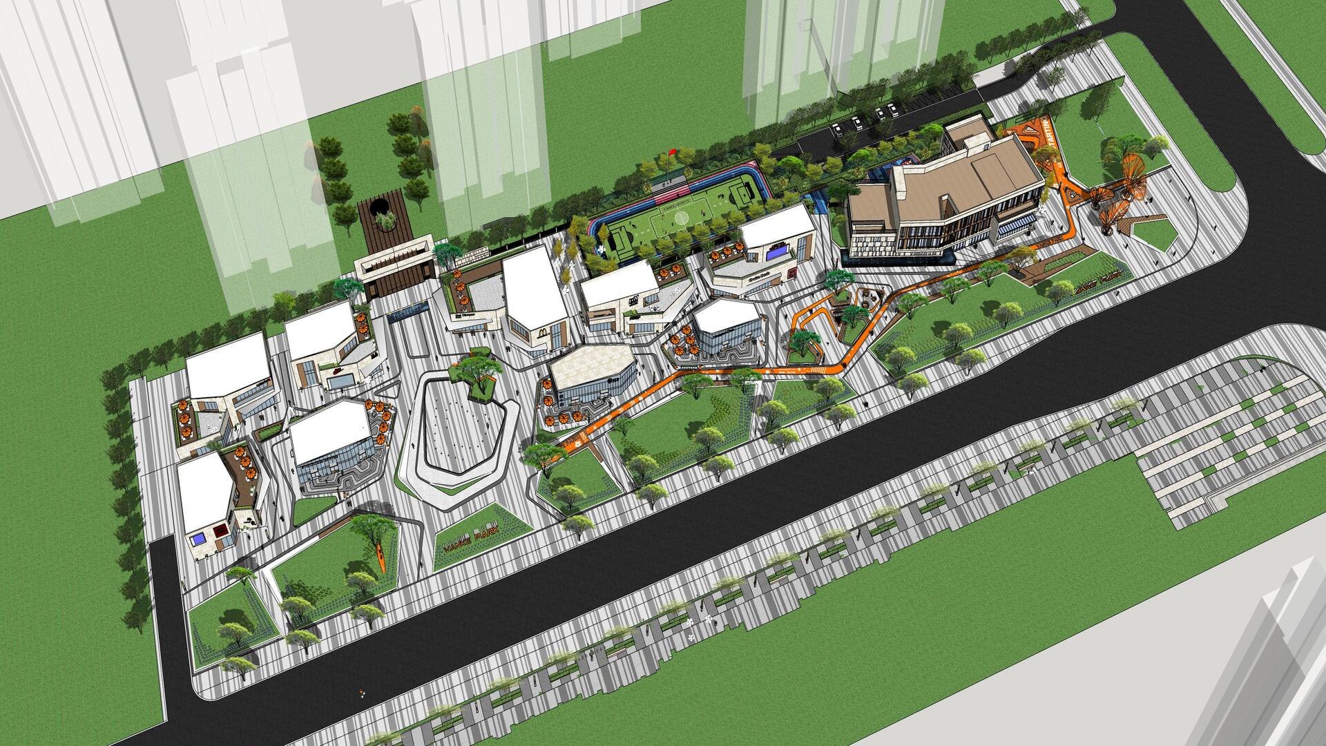 SHOPPING MALL LANDSCAPE ARCHITECTURE Model - TurboSquid 2210532