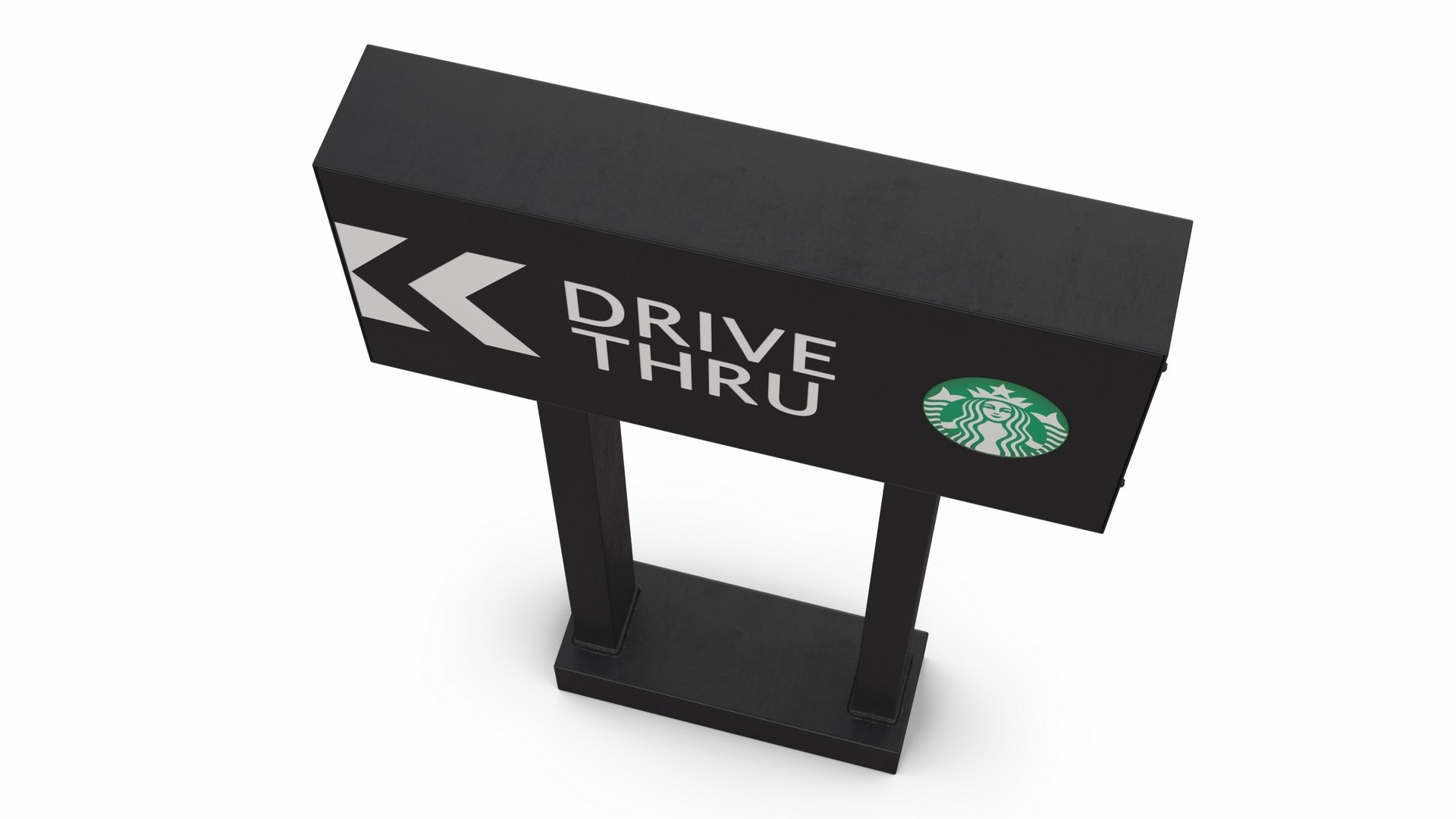 Starbucks Drive Thru Sign 3D Model - TurboSquid 2274500