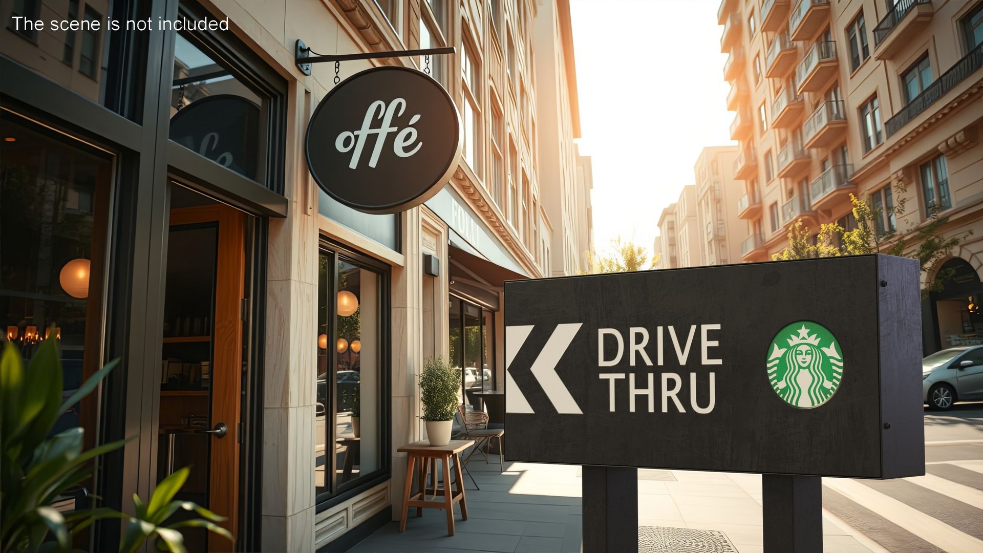 Starbucks Drive Thru Sign 3D Model - TurboSquid 2274500