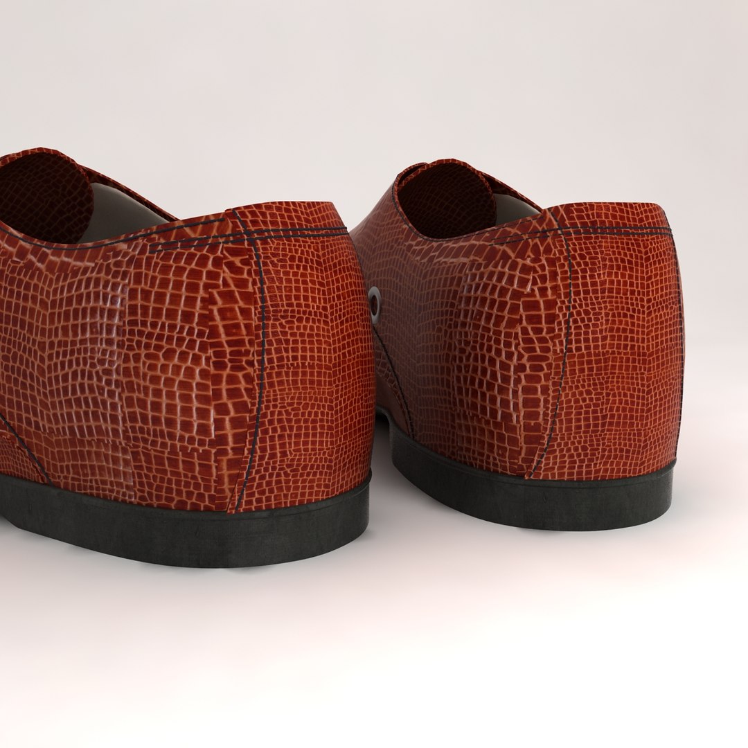 3d Model Bata Shoes Crocodile