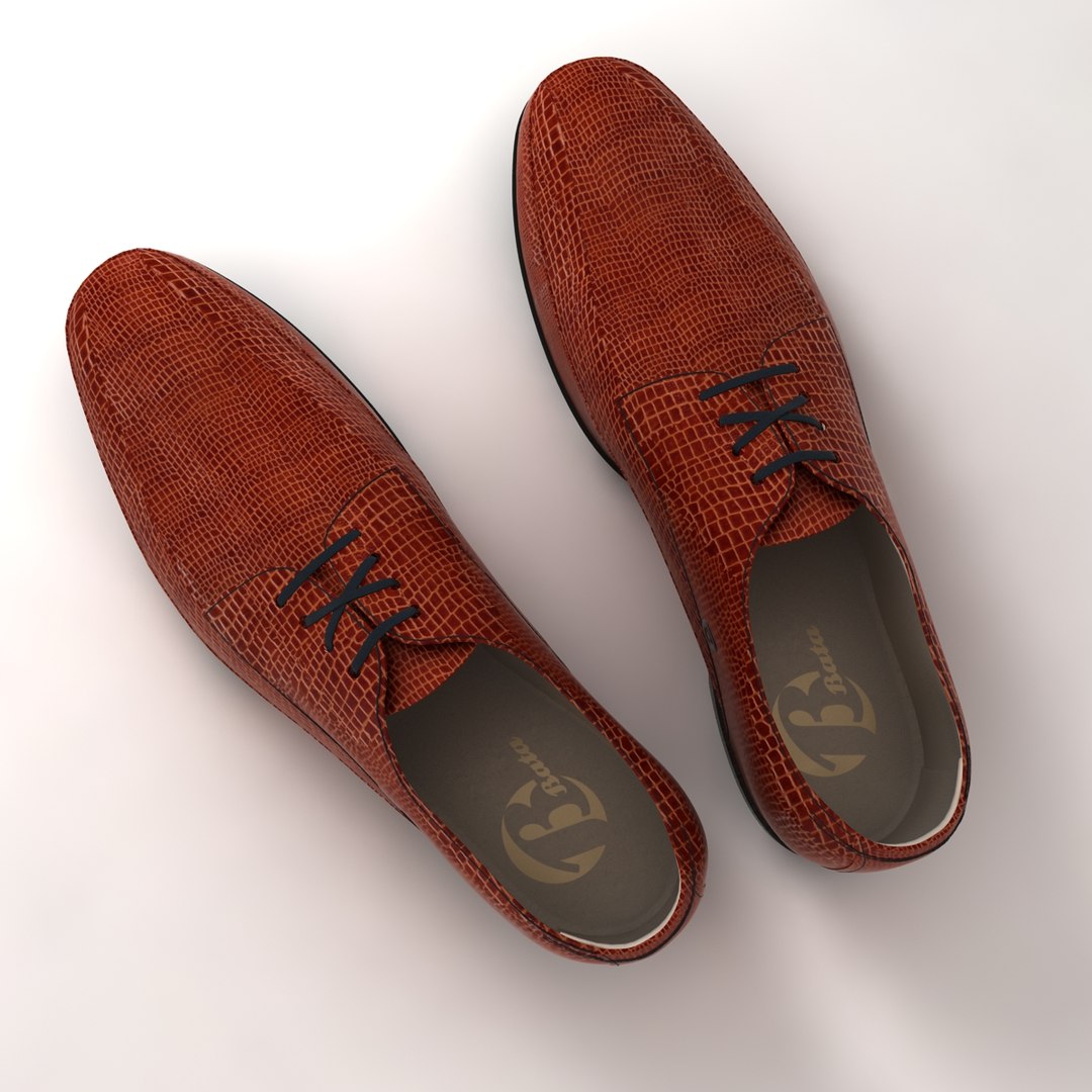 3d Model Bata Shoes Crocodile