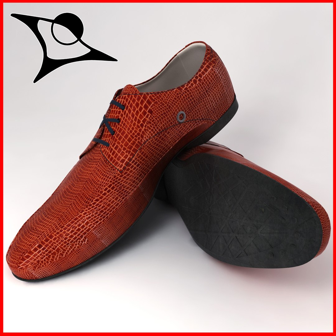 3d Model Bata Shoes Crocodile