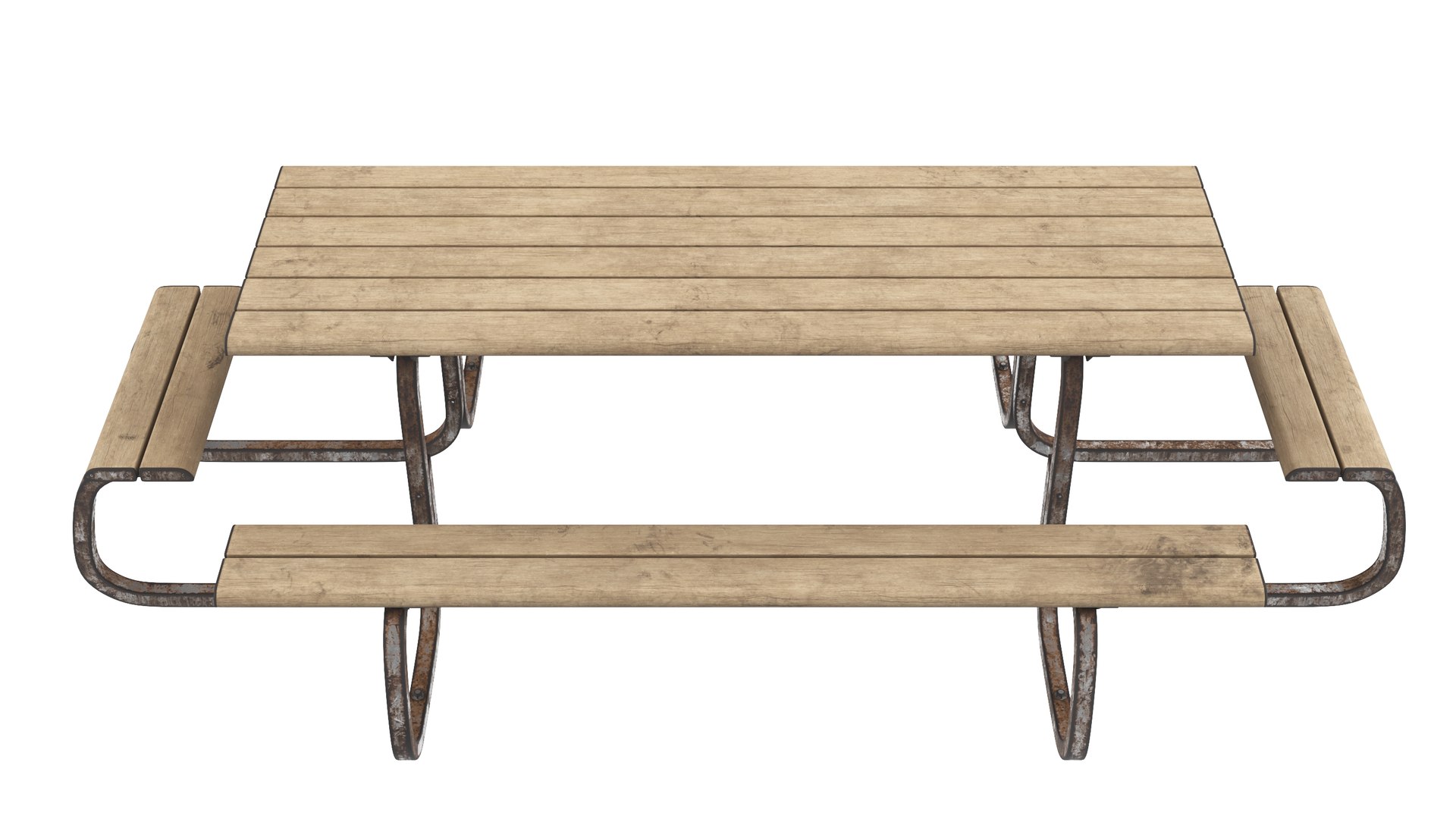 3D Rusted Park Table - TurboSquid 2199251
