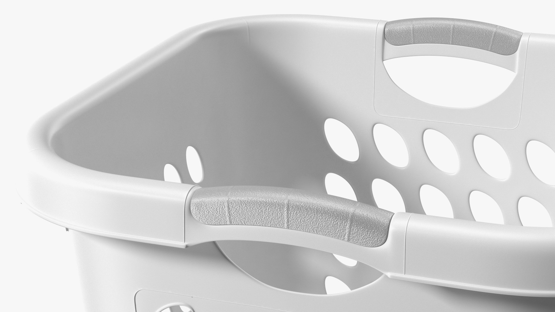 3D Plastic Laundry Basket Square White - TurboSquid 1872192