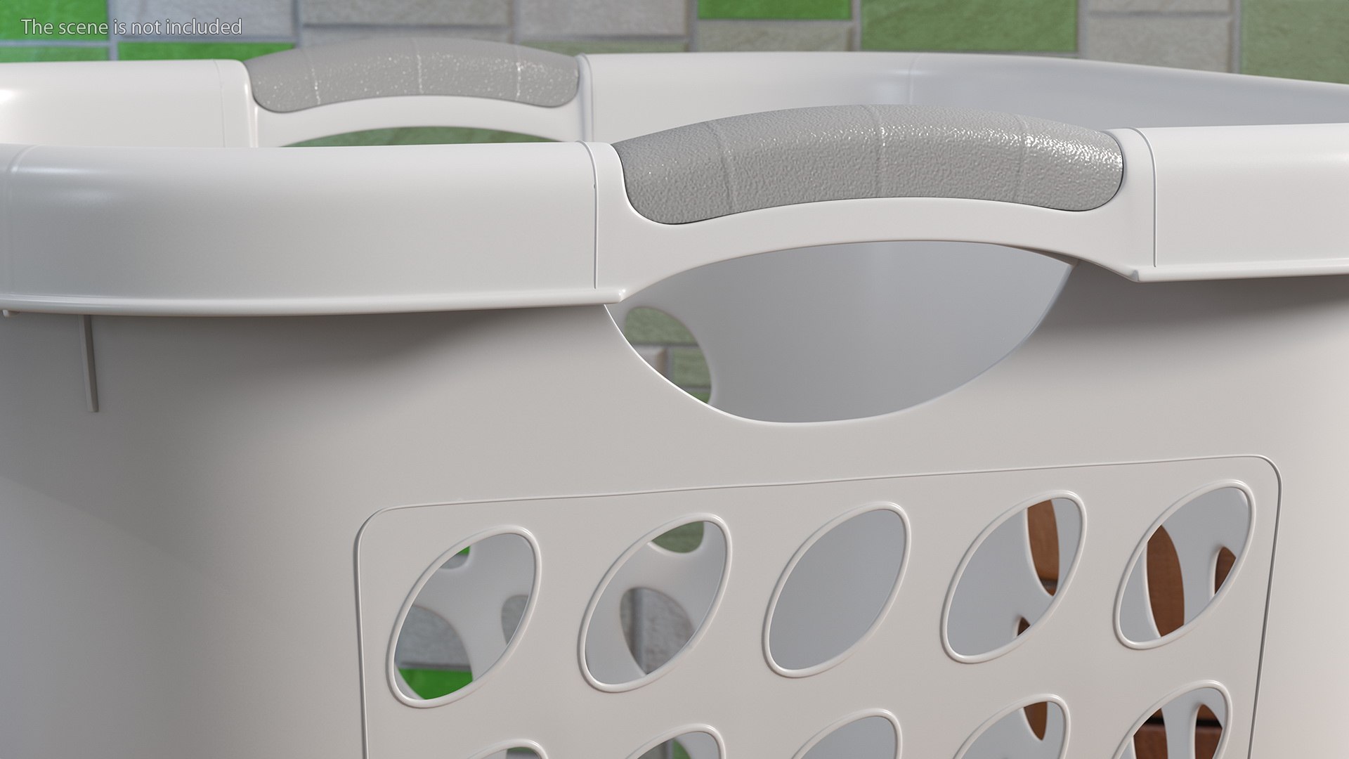 3D Plastic Laundry Basket Square White - TurboSquid 1872192