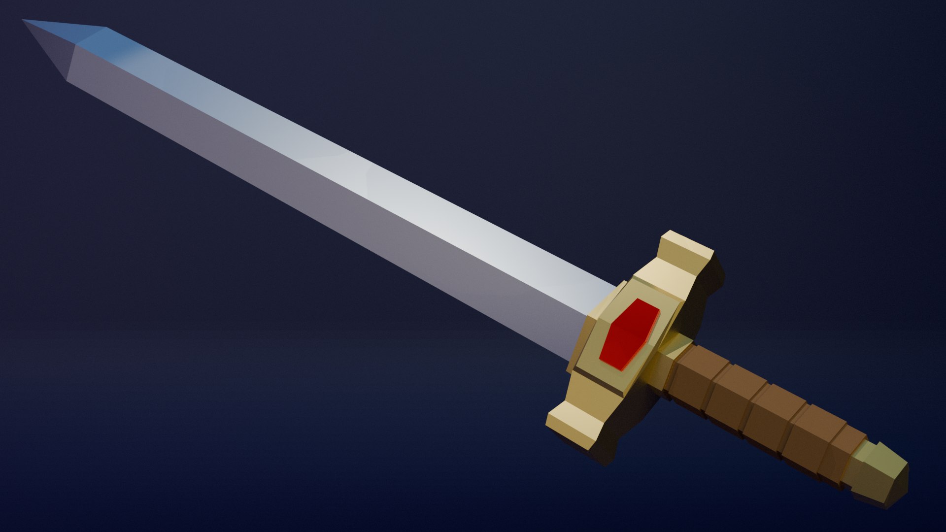 3D Model Stylized Low-poly Sword - TurboSquid 2243652