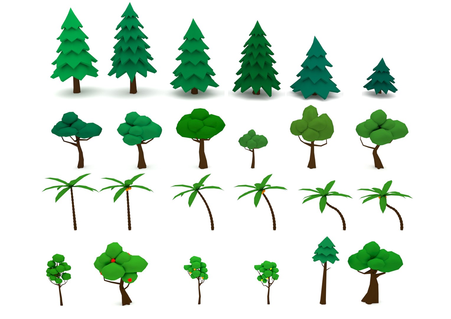 Cartoon Trees Pack 3D - TurboSquid 1491110