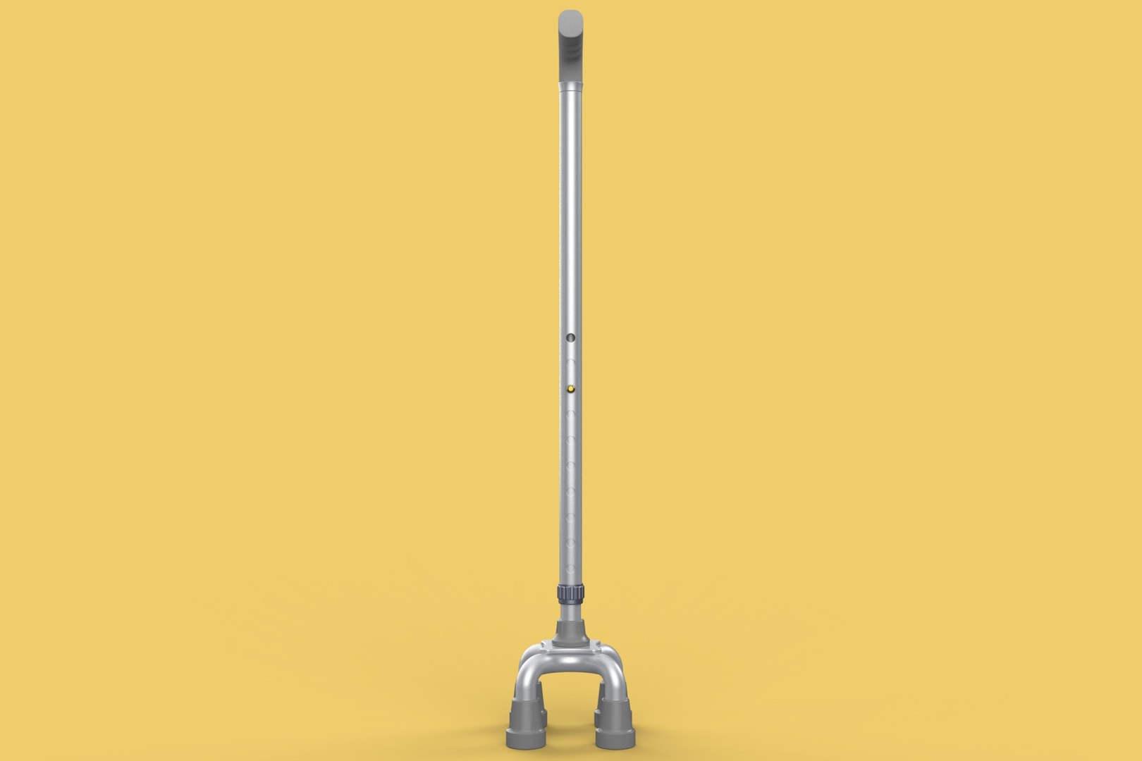 QUAD WALKING CANE QUADRIPOD AID ELDERLY STICK POLE FEET FOUR LEG 3D ...