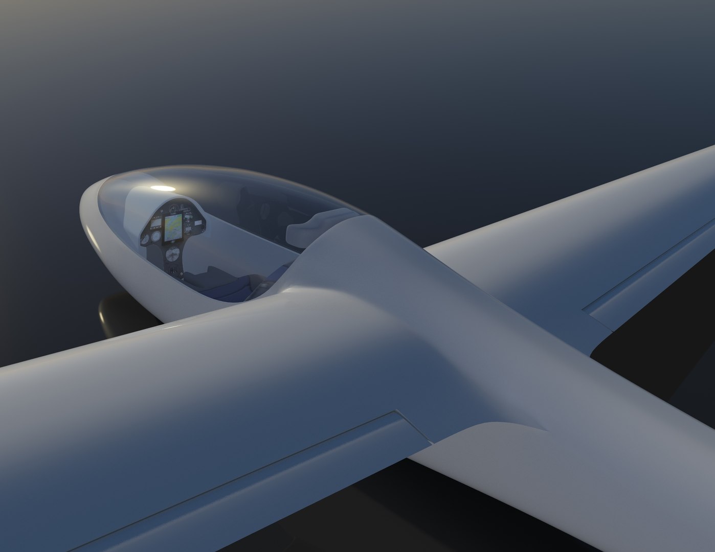 sailplane glider 3d model