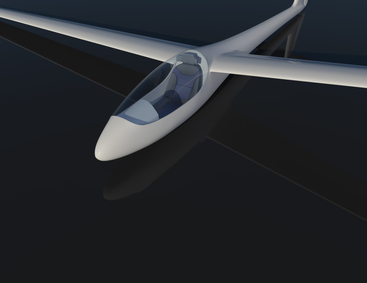 sailplane glider 3d model