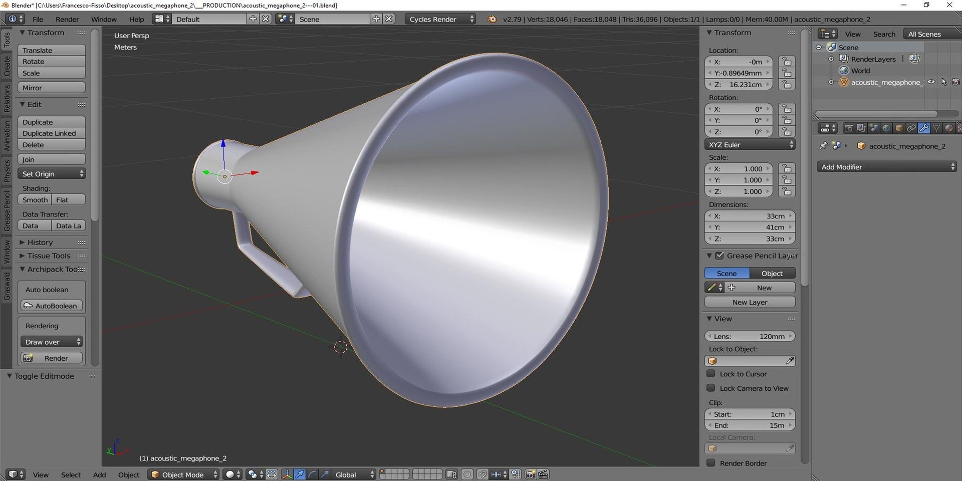 3D Acoustic Megaphone 2 Model - TurboSquid 1387005