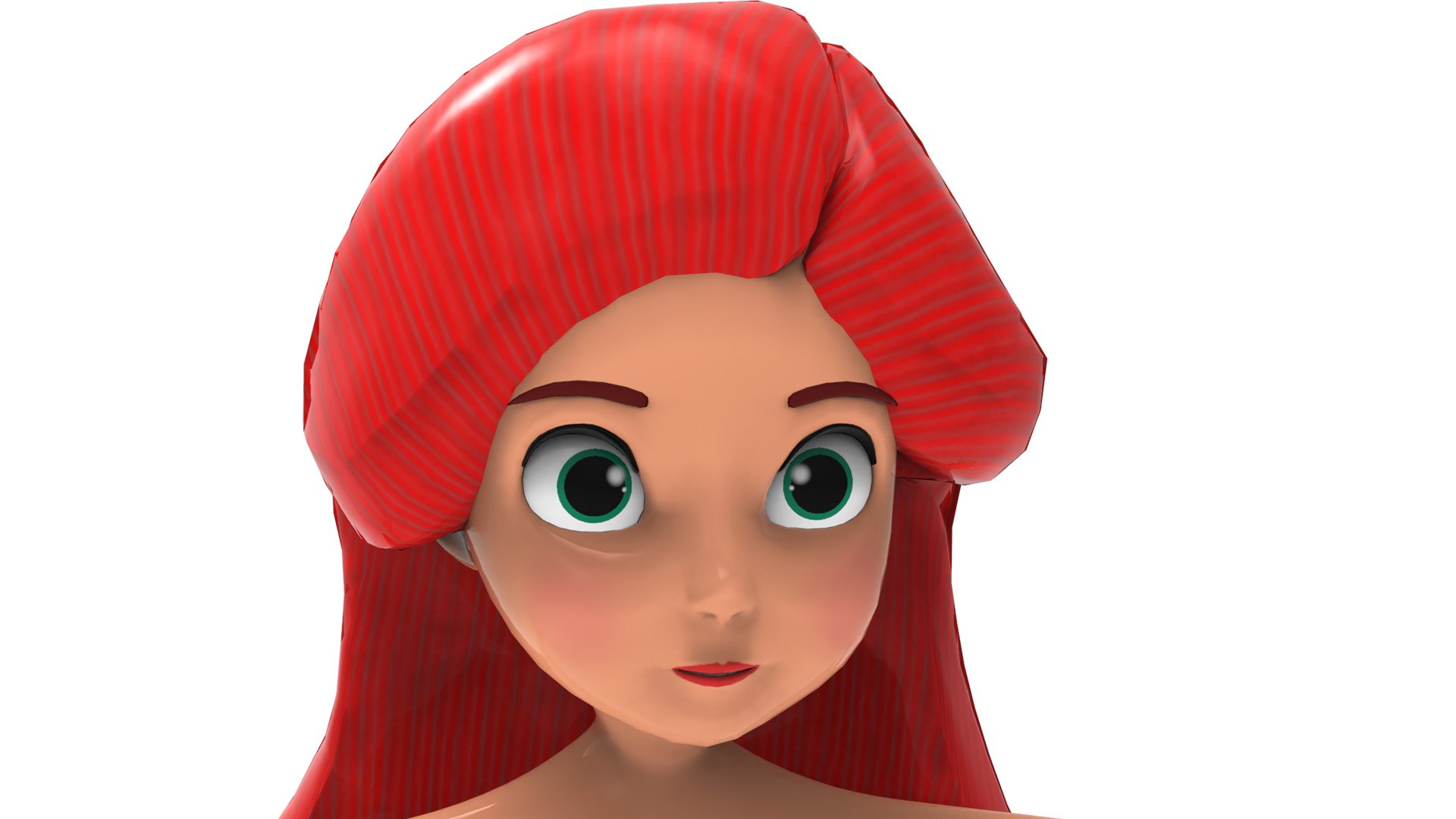 Mermaid Cartoon 3D Model Rigged 3D Model - TurboSquid 1819166
