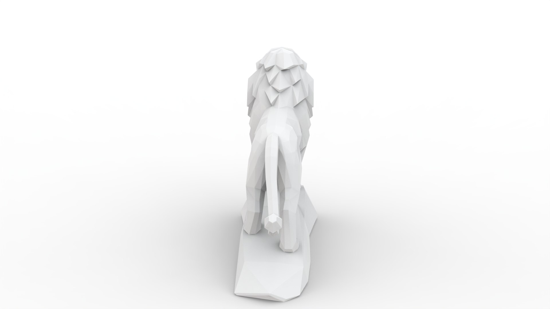 3D Low Poly Lion Statue 3D Print Model - TurboSquid 2432987