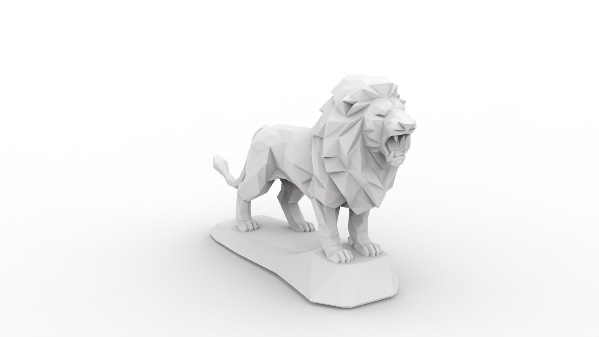 3D Low Poly Lion Statue 3D Print Model - TurboSquid 2432987