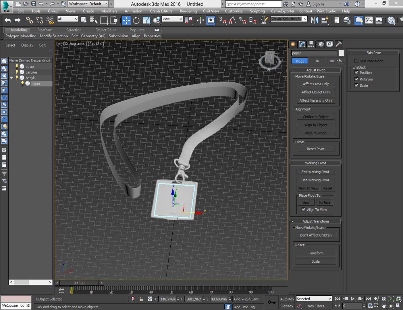 3d Badge Modelled Blender Model