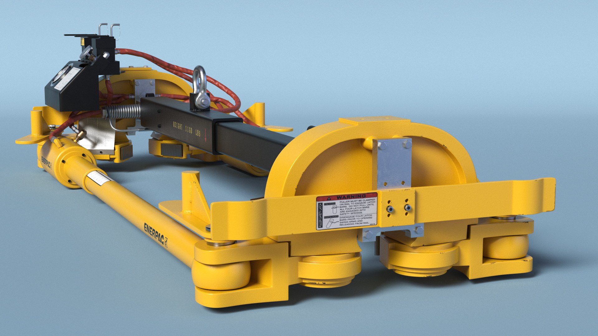 3D Enerpac Rail Puller Mounted On Track - TurboSquid 2411151