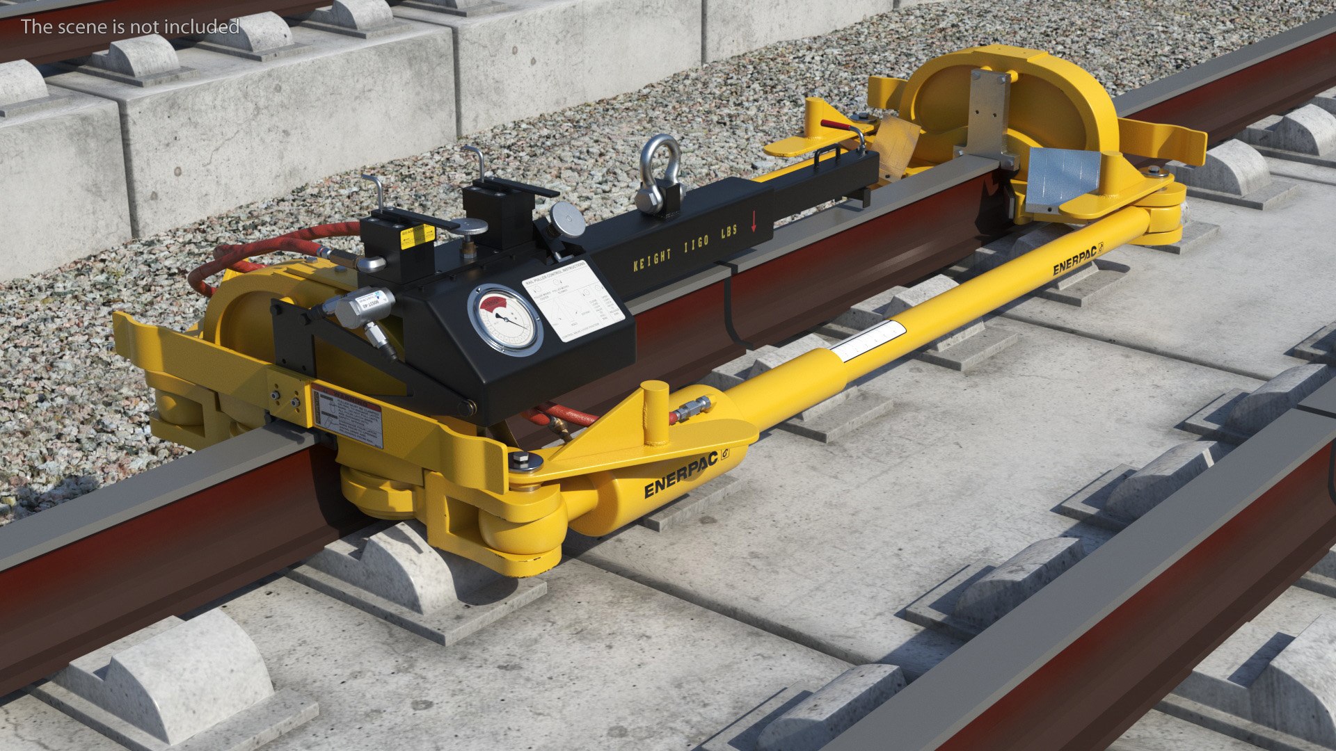 3D Enerpac Rail Puller Mounted On Track - TurboSquid 2411151