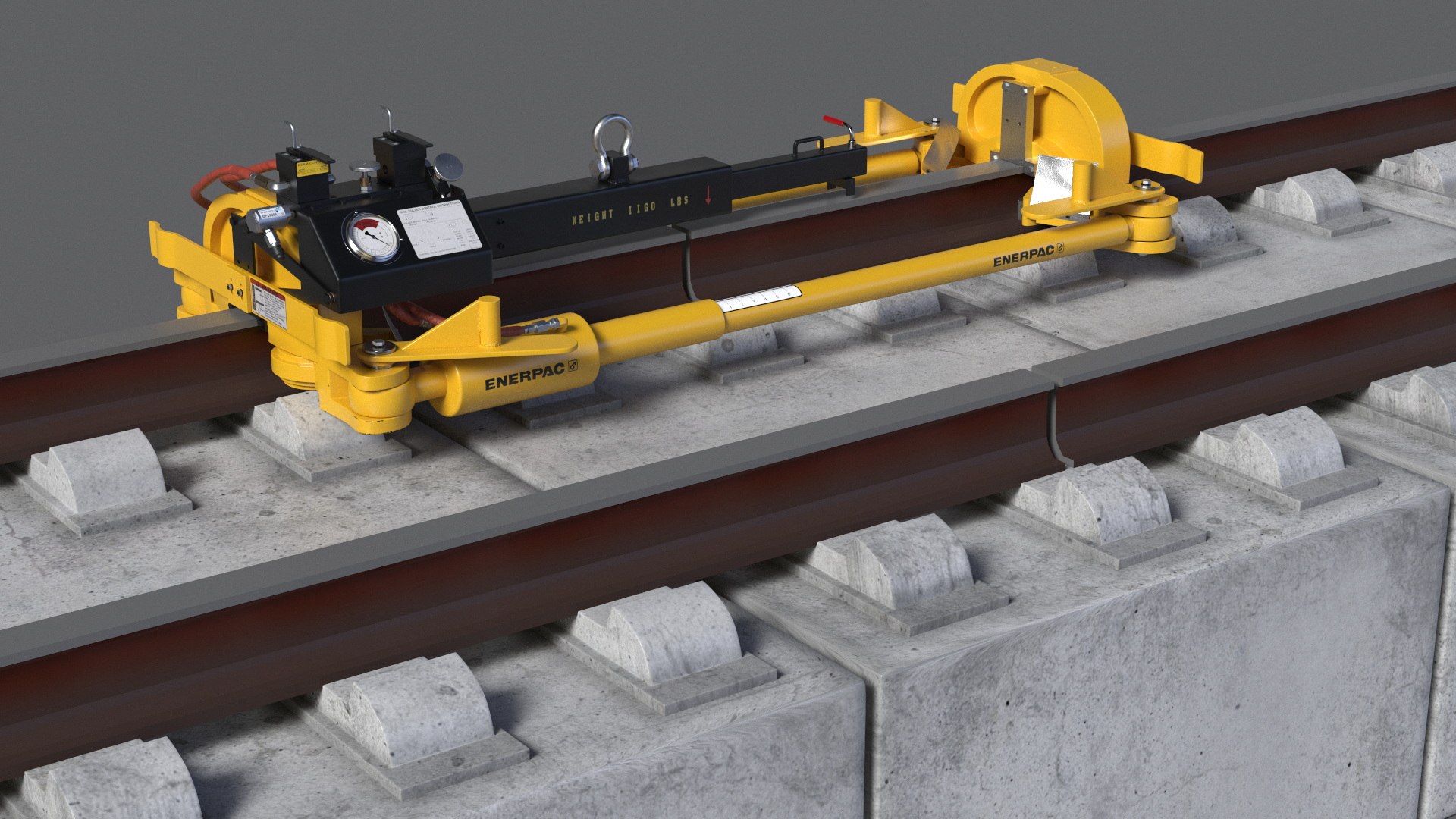3D Enerpac Rail Puller Mounted On Track - TurboSquid 2411151