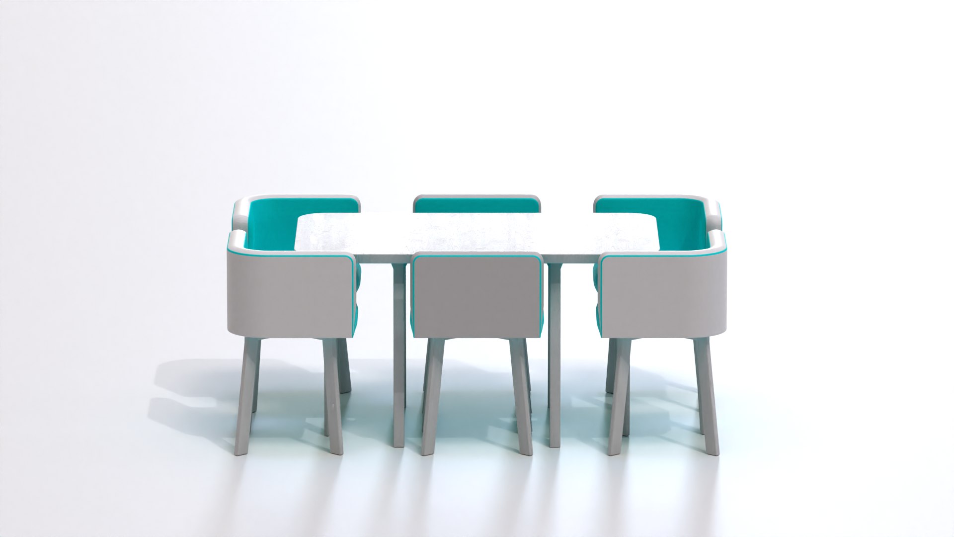3D Model Dining Chairs And Rectangular Table - TurboSquid 1966468