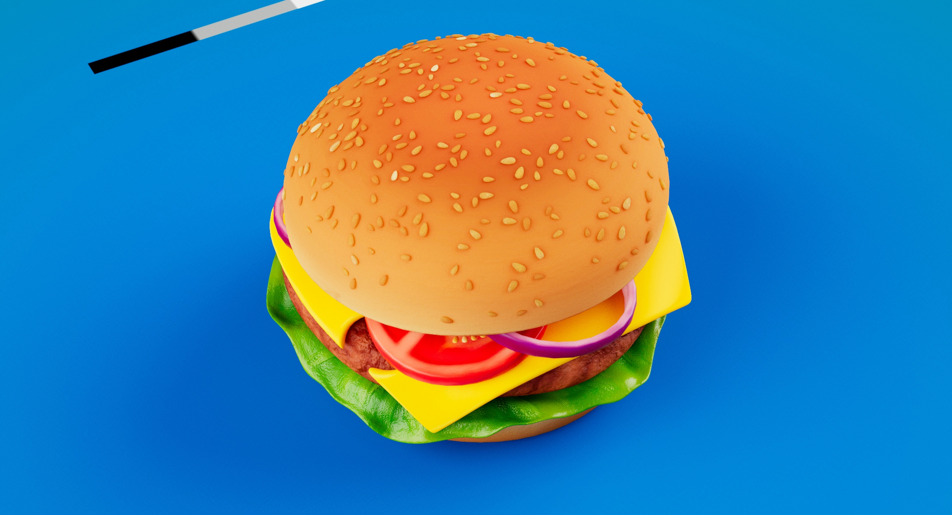 3D cartoon burger - TurboSquid 1519282