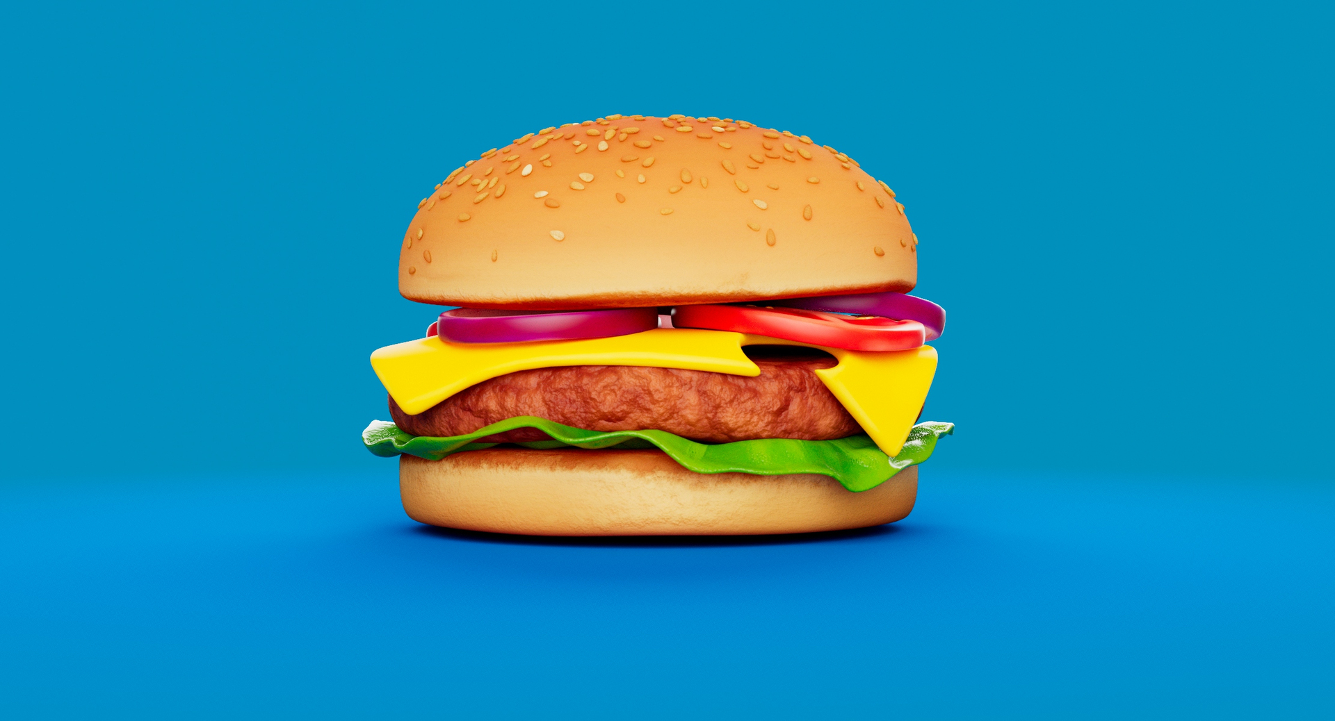 3D cartoon burger - TurboSquid 1519282