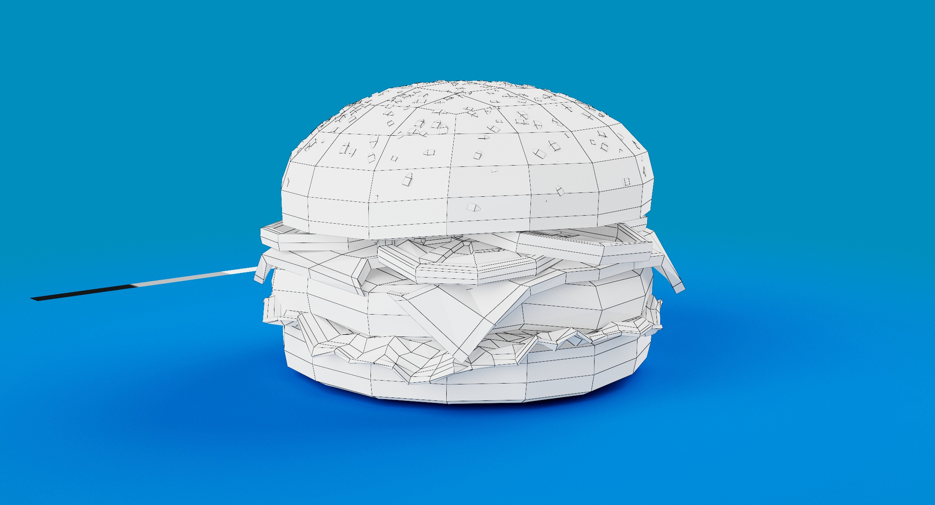 3D cartoon burger - TurboSquid 1519282