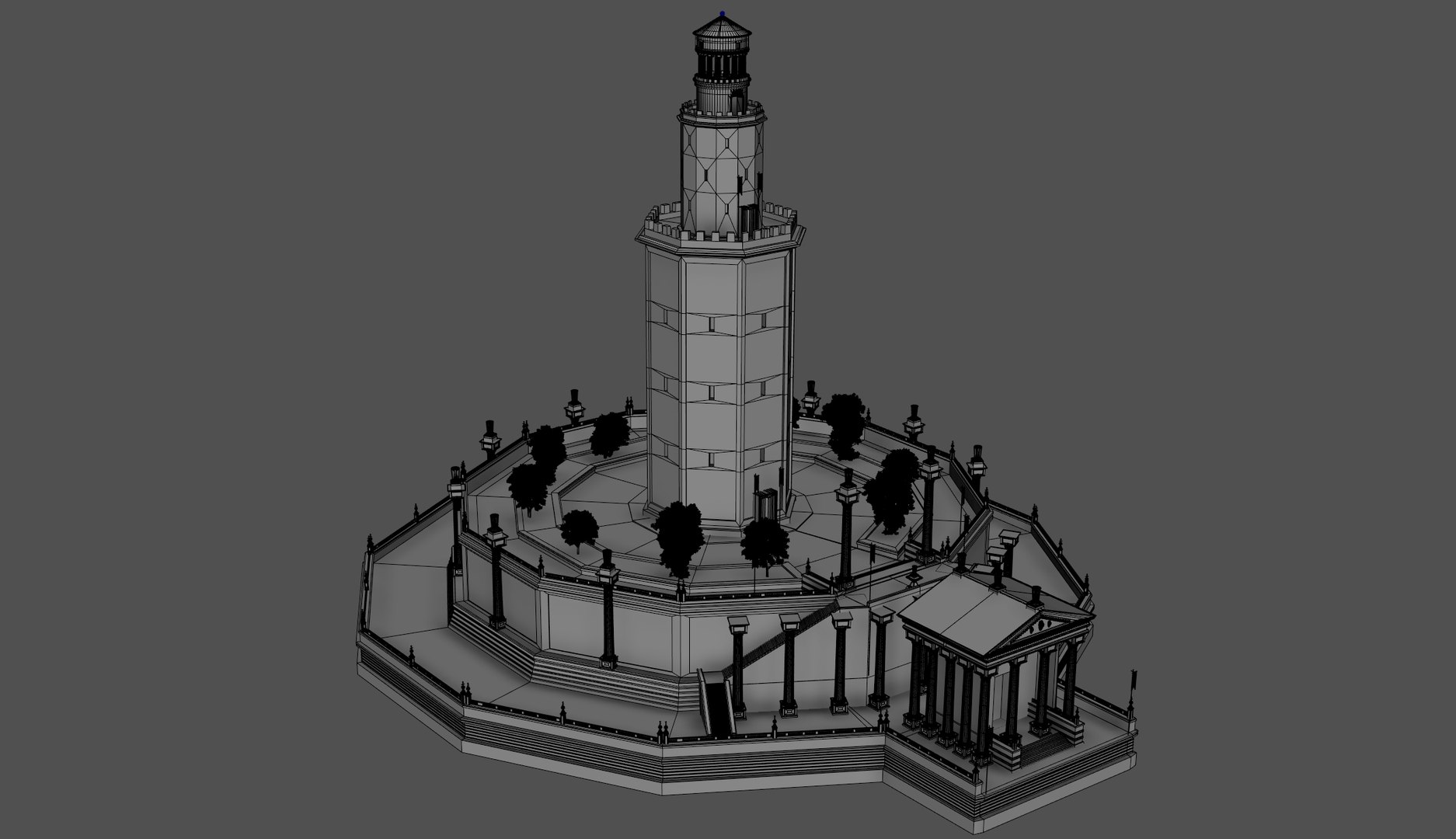 Caesarea Lighthouse Environment 3D Model - TurboSquid 2331361