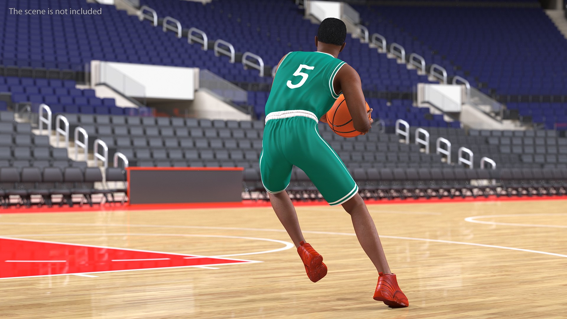 Light Skin Teenager Basketball Player Playing Pose 3D Model ...