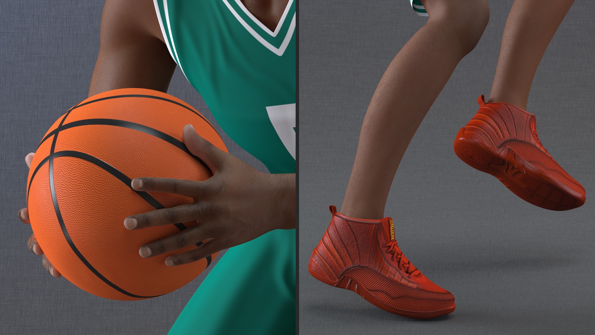 Light Skin Teenager Basketball Player Playing Pose 3D Model ...