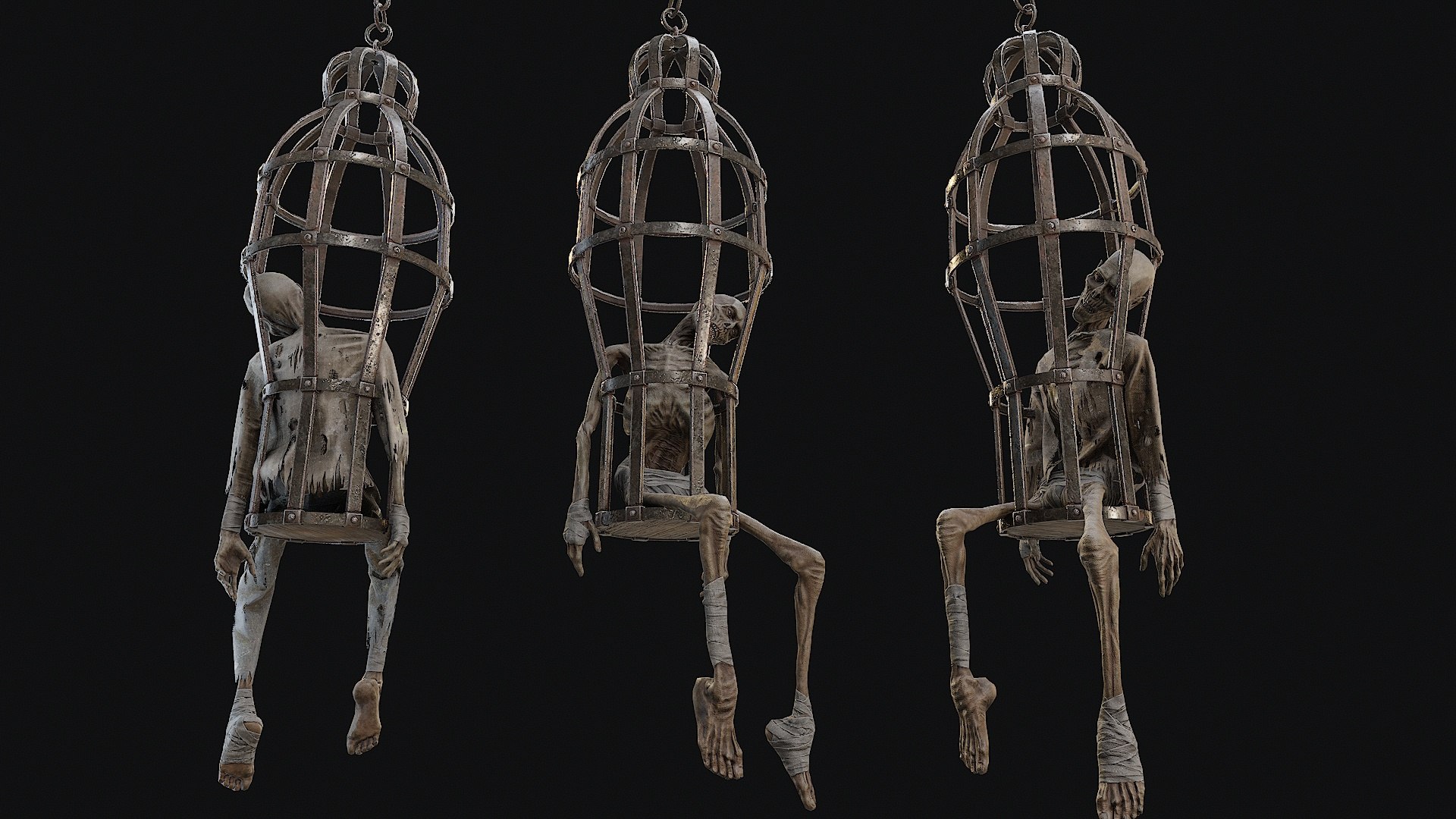 Prisoner Corpse In Cage 3 3D - TurboSquid 2399386