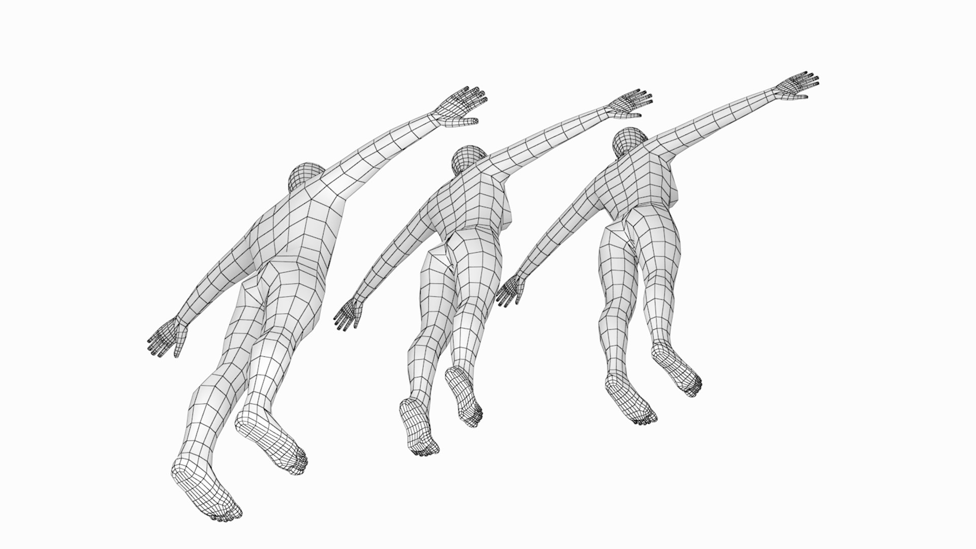 3D Model Natural Female And Male In T-Pose Base Mesh - TurboSquid 2101057