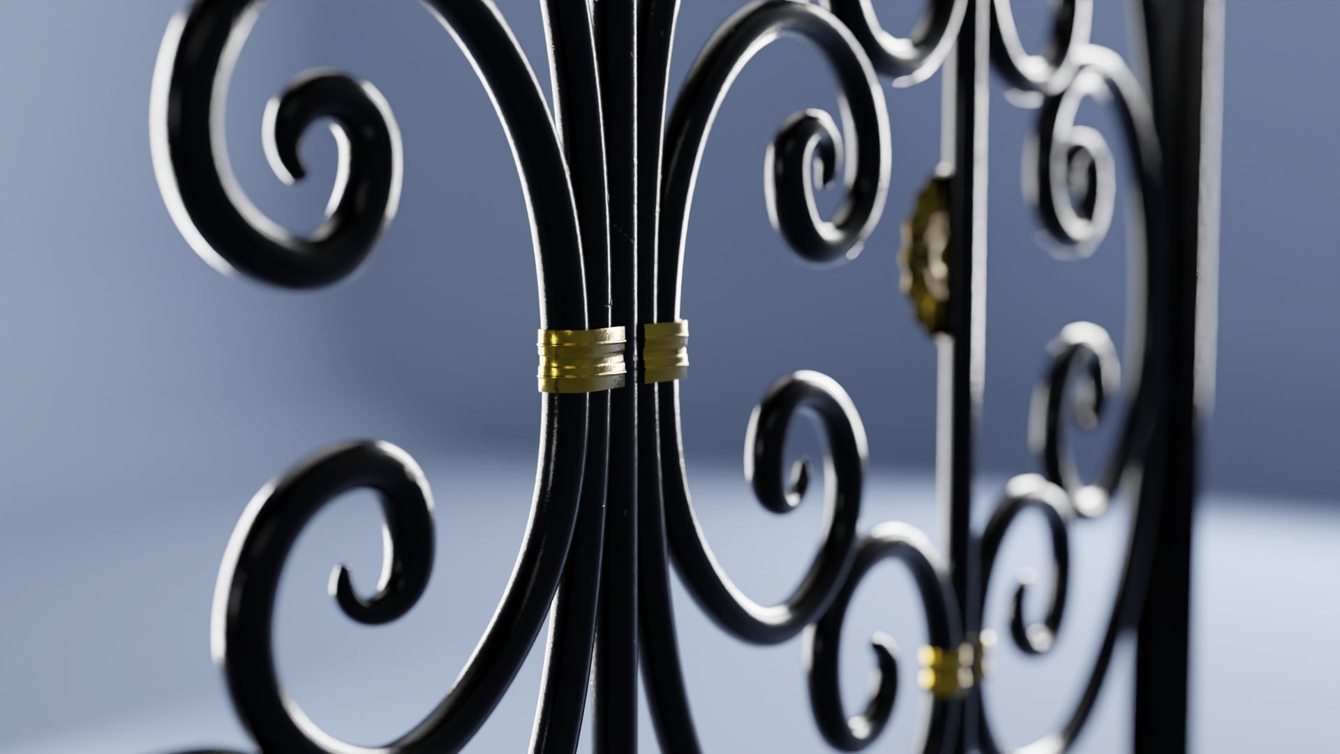 3D Decorative Metal Window Fence Security Grille - TurboSquid 2412845