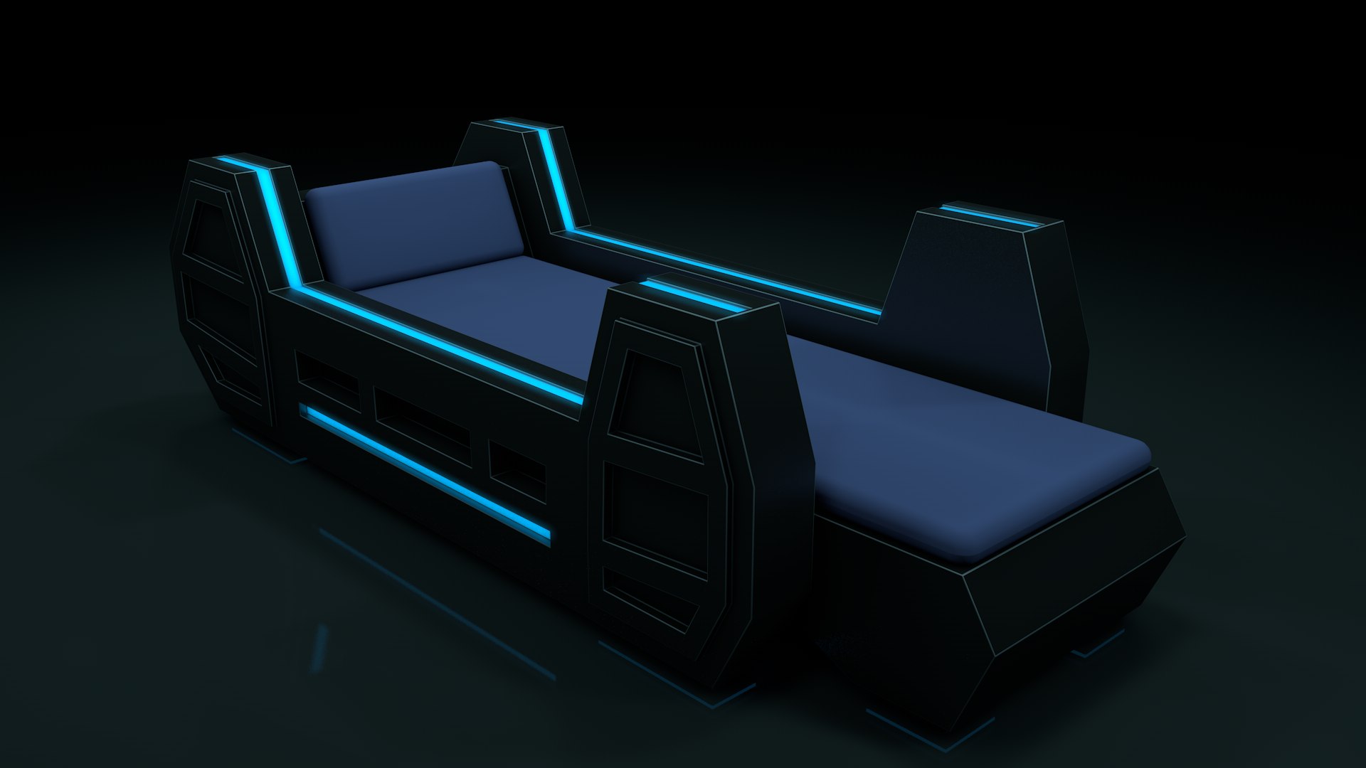 Sci Fi Bed Model - TurboSquid 2236065